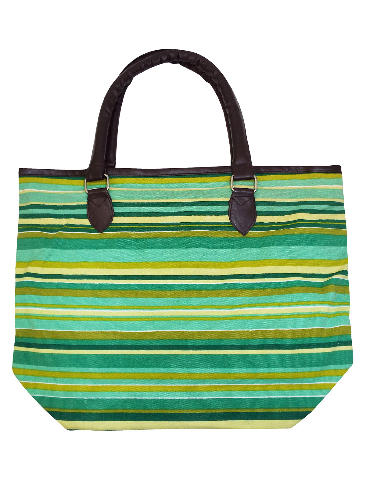 ASSORTED Striped Canvas Shopper Bags