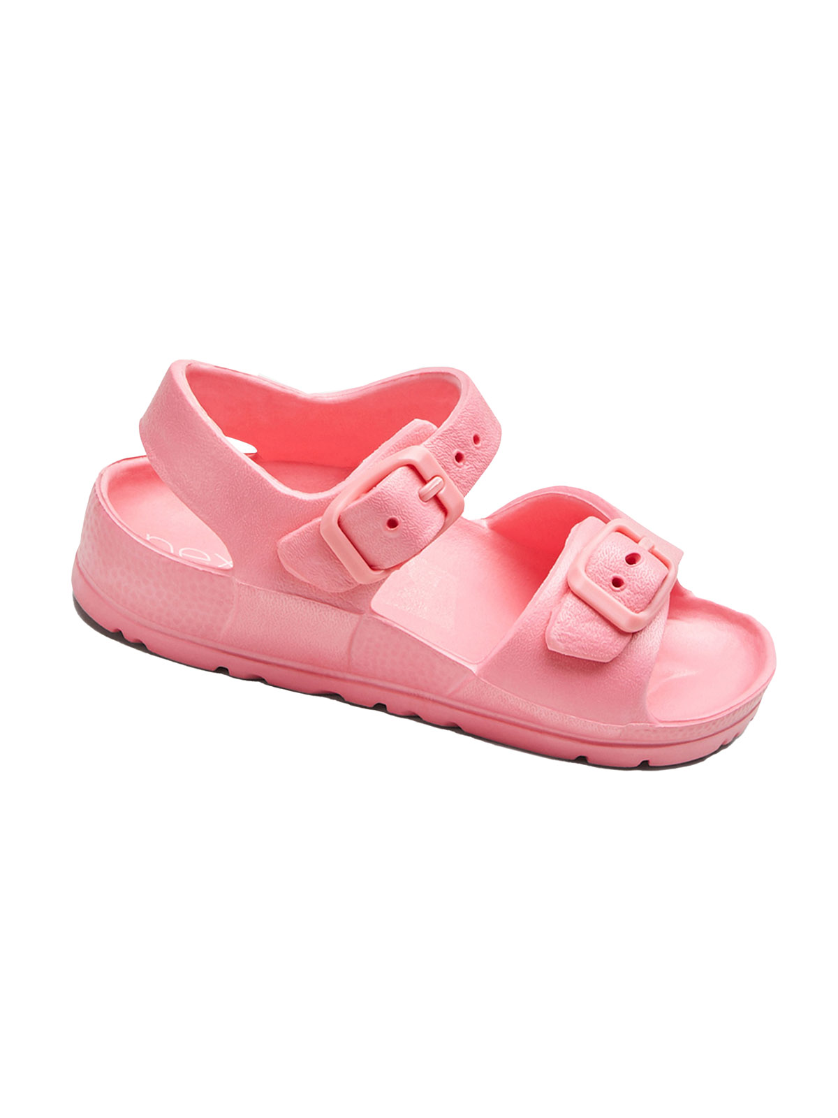 CORAL-PINK Younger Girls Double Buckle Sandals - Shoe Size 5 to 12