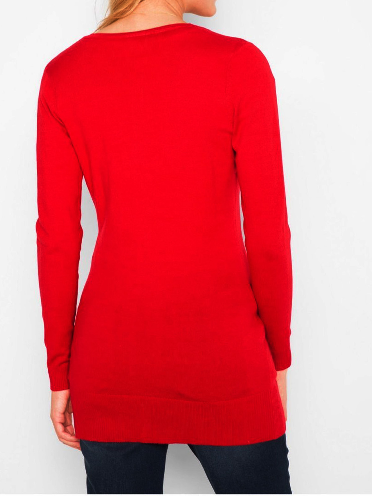 BPC Selection - - BPC Collection RED Fine Knit Button Through Cardigan ...