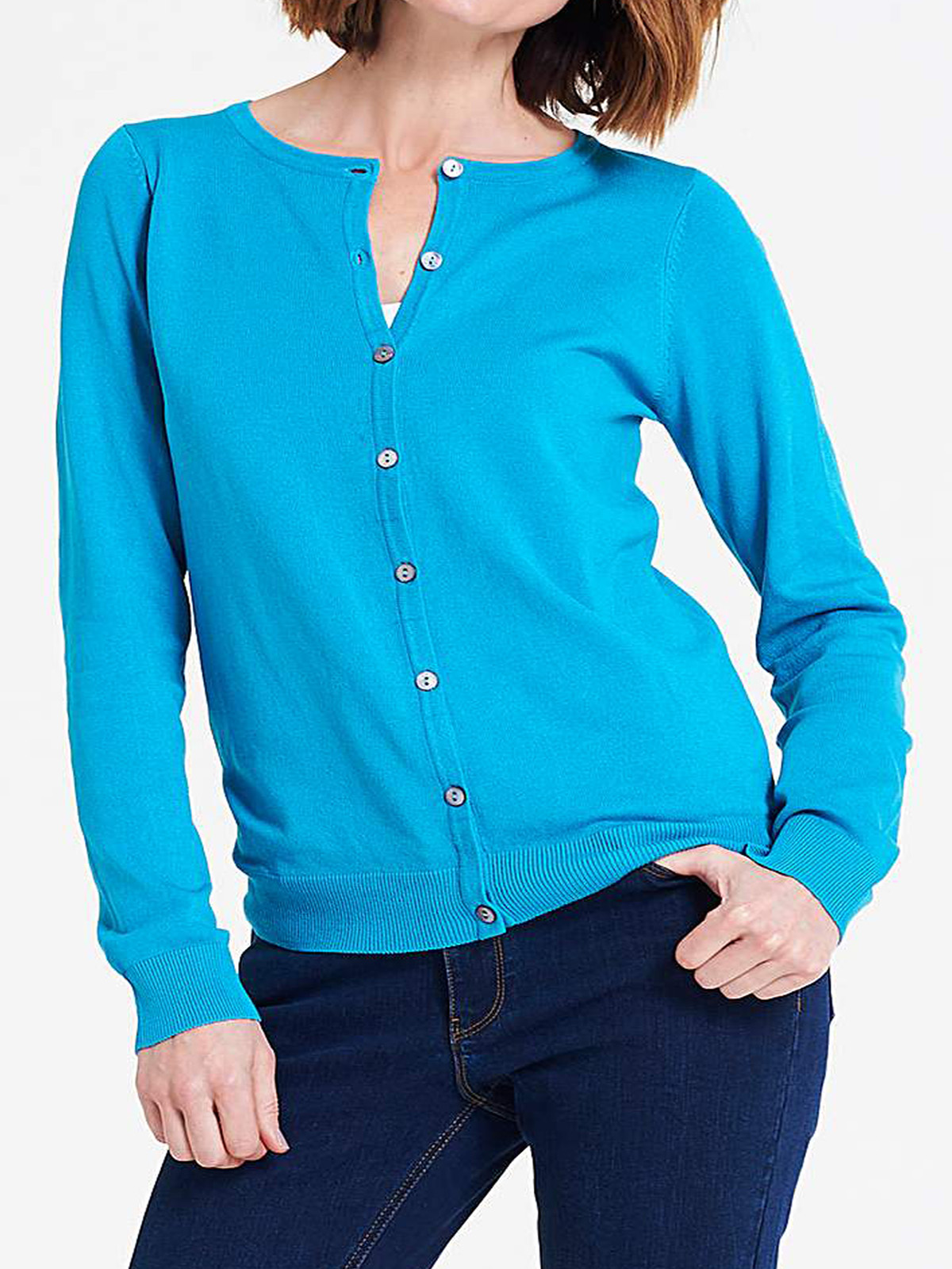 Capsule - - Capsule TURQUOISE Crew Neck Cardigan - Size 12/14 to 20/22