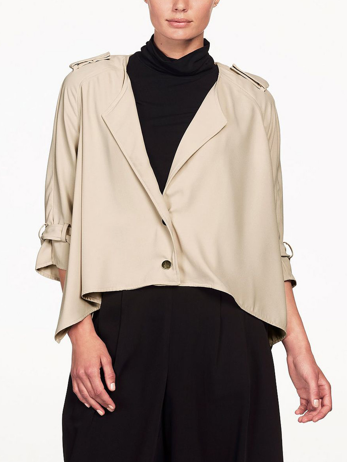 Ellos - - Ellos BEIGE Waterfall Blazer Mac Jacket - Size 8/10 to 24/26 ...