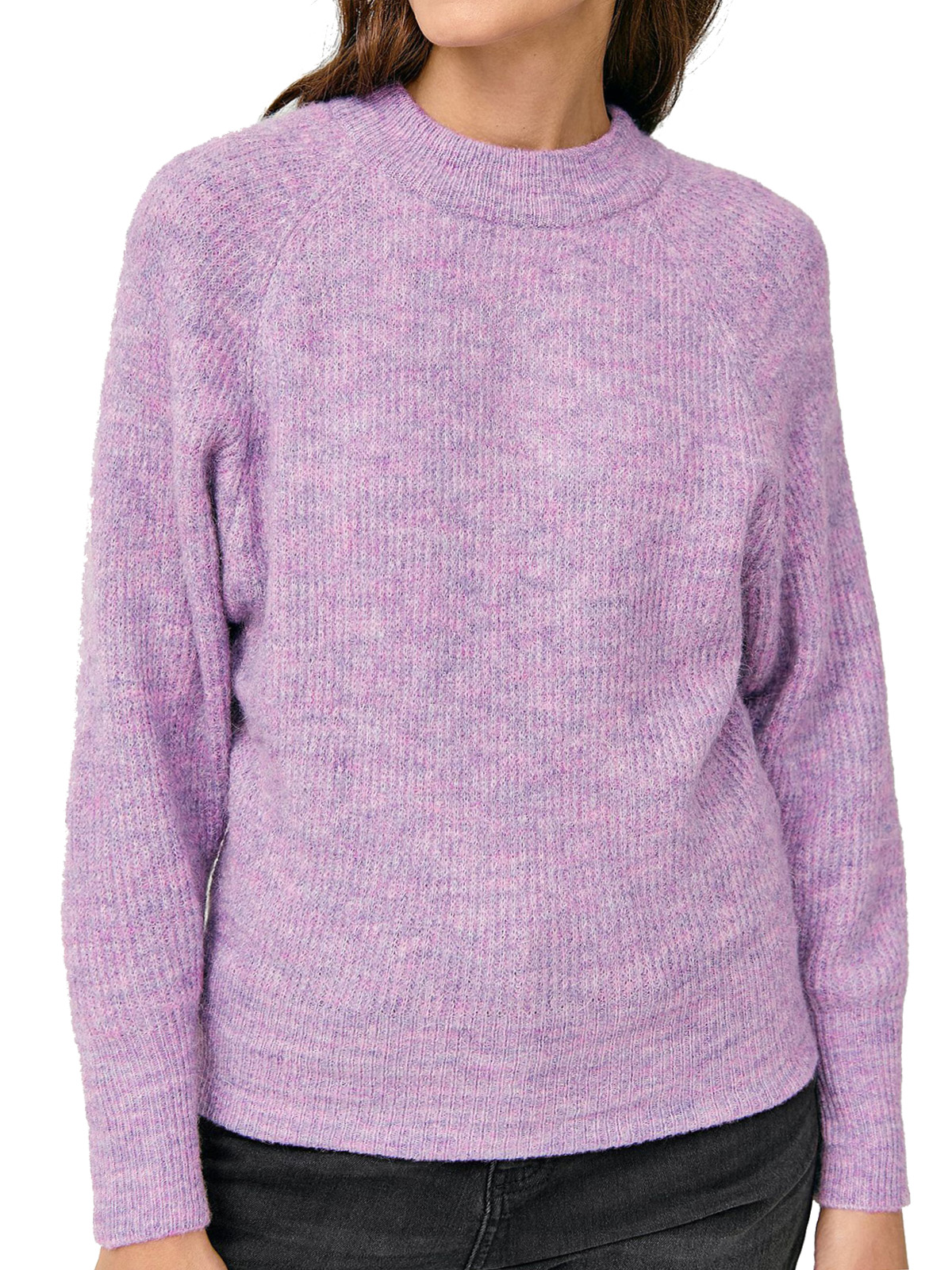 Ellos - - Ellos PURPLE Rib Knit Elvira Sweater with Wool - Plus Size 12 ...