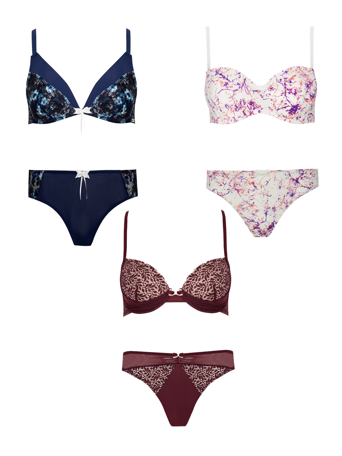 Cybele - - Cybele ASSORTED Bra & Knicker Sets - Size 34B