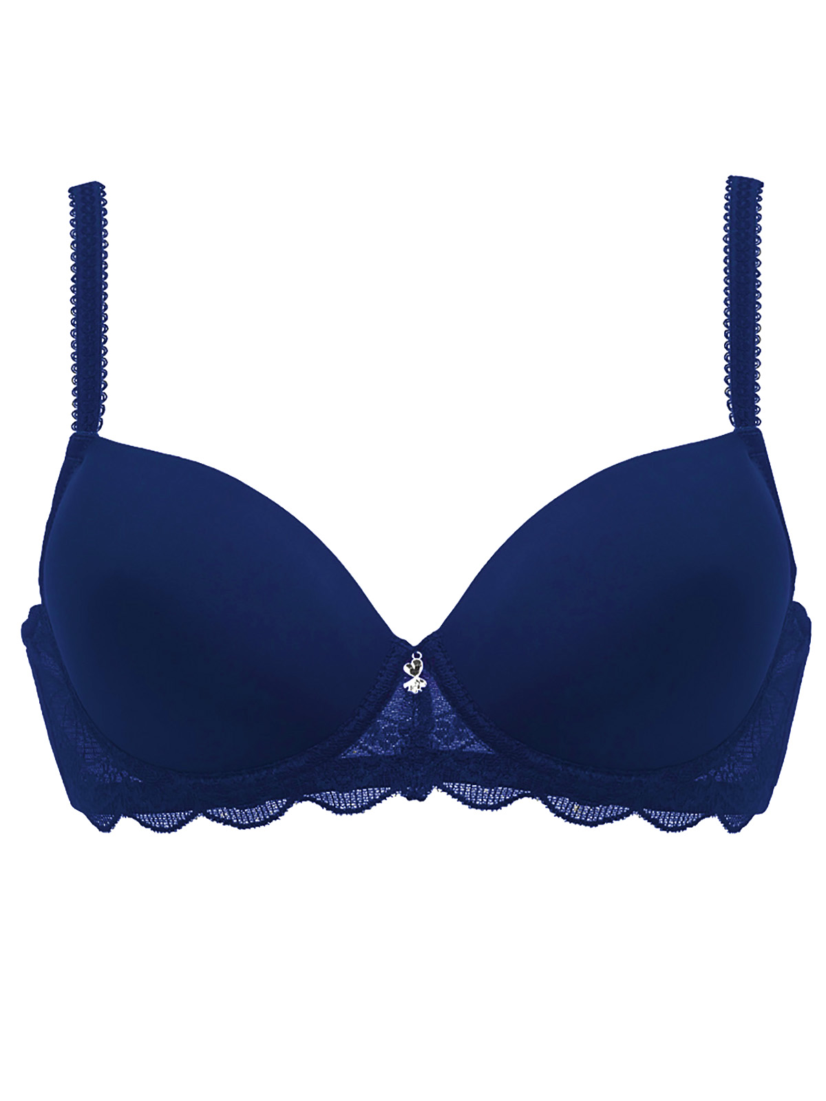 Cybele - - Cybele NAVY Moulded Padded Soft Lace Bra - Size 32 to 40 (DD ...