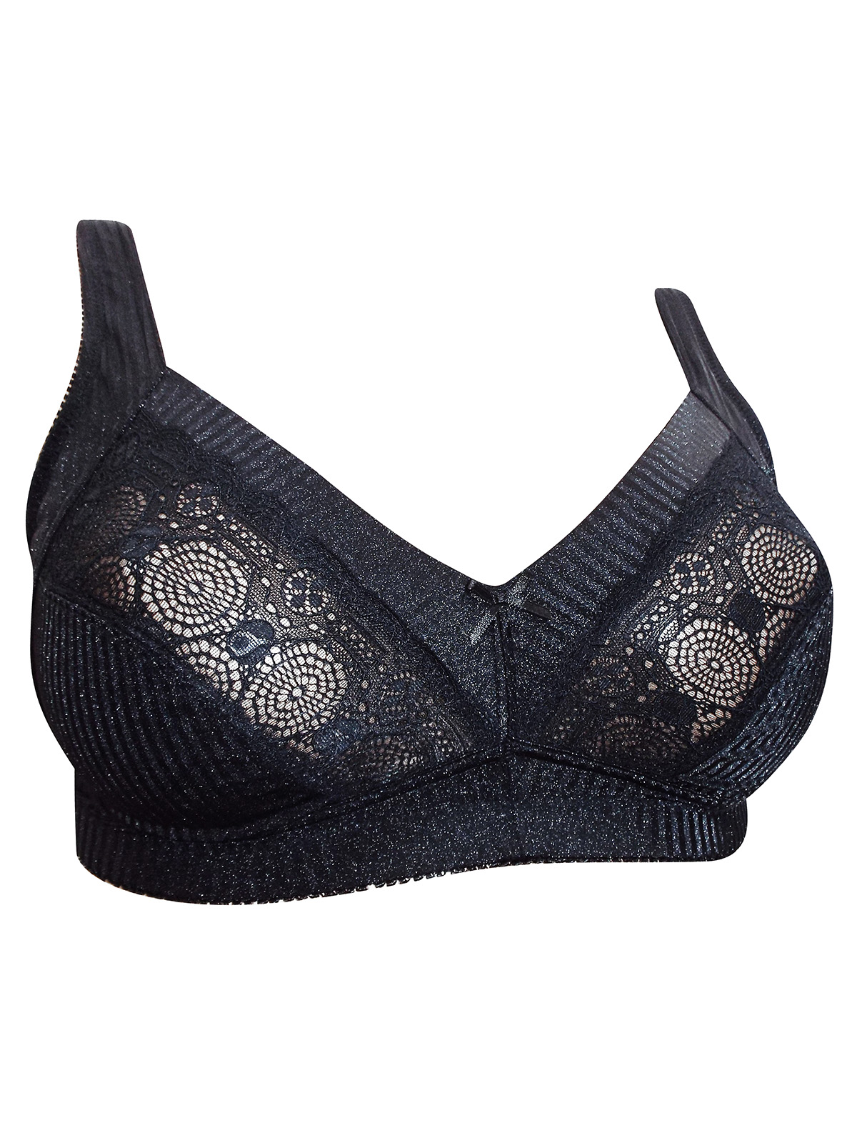 Trofe - - Trofé BLACK Viola Non-Padded Full Cup Bra - Size 34 to 44 (B ...