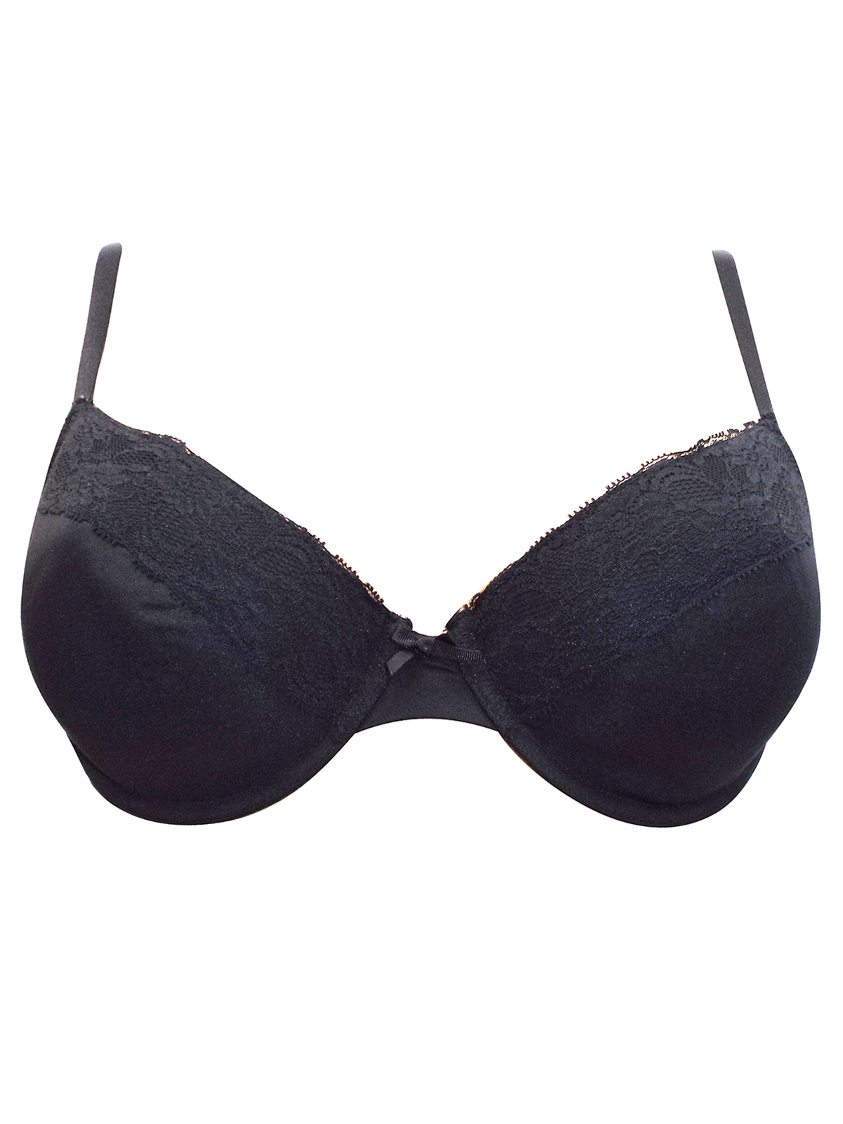 Smart & Sexy - - Smart & Sexy BLACK Lace & Satin Wired Bra - Size 42 (D ...