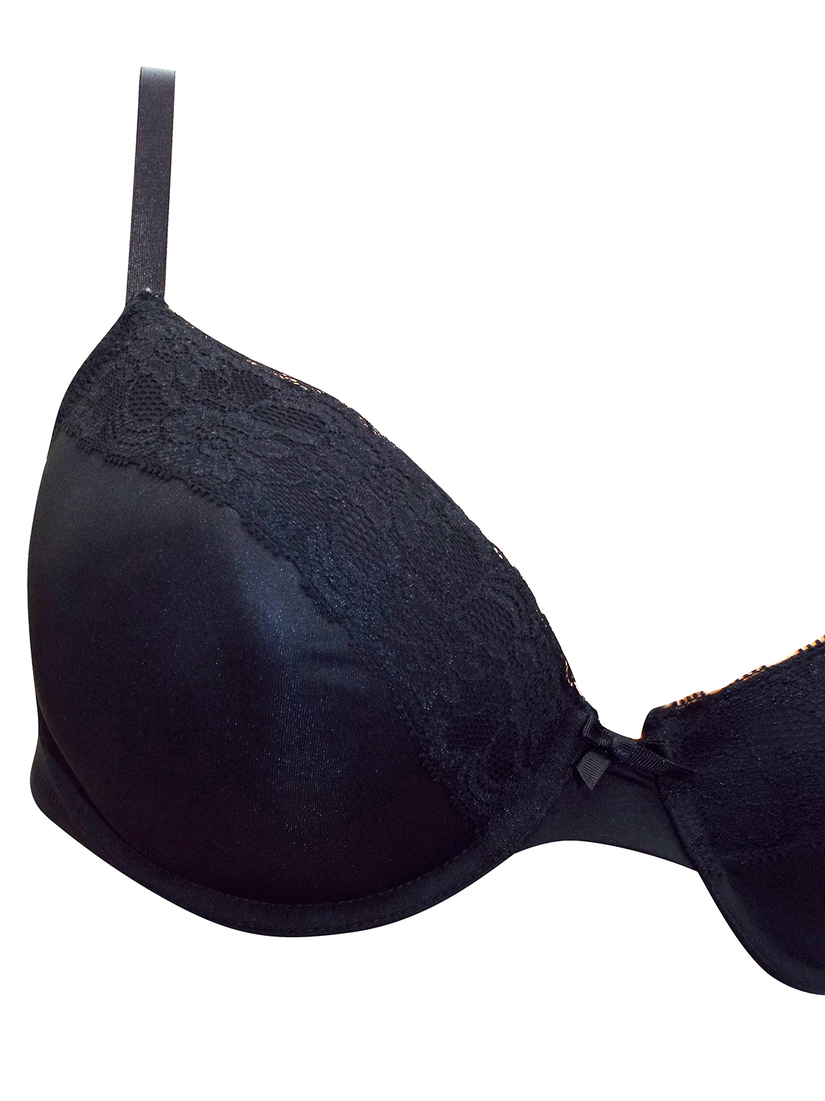 Smart & Sexy - - Smart & Sexy BLACK Lace & Satin Wired Bra - Size 42 (D ...
