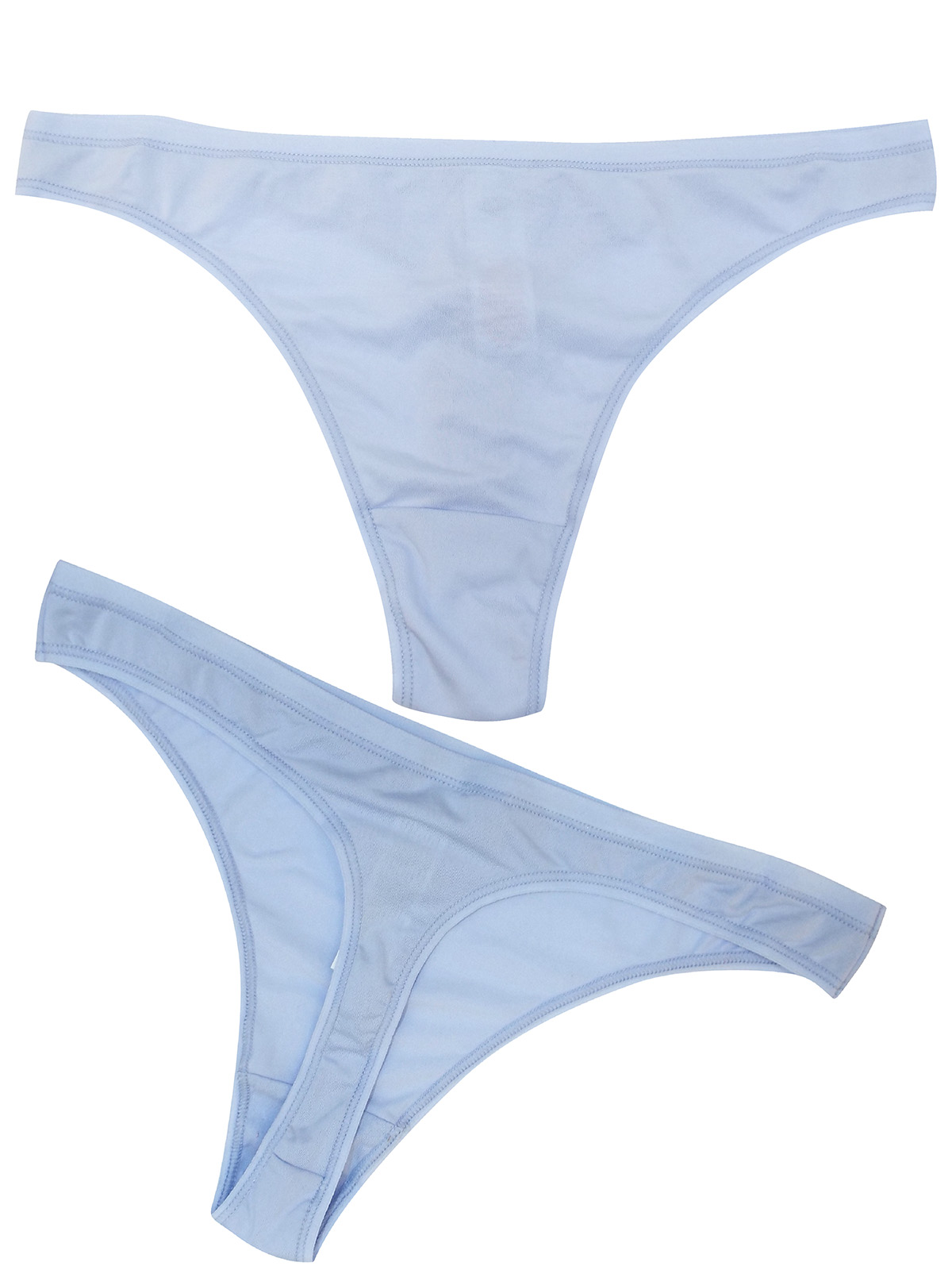 F&F - - F&F SKY-BLUE No VPL Low Rise Thong - Size 10 to 14