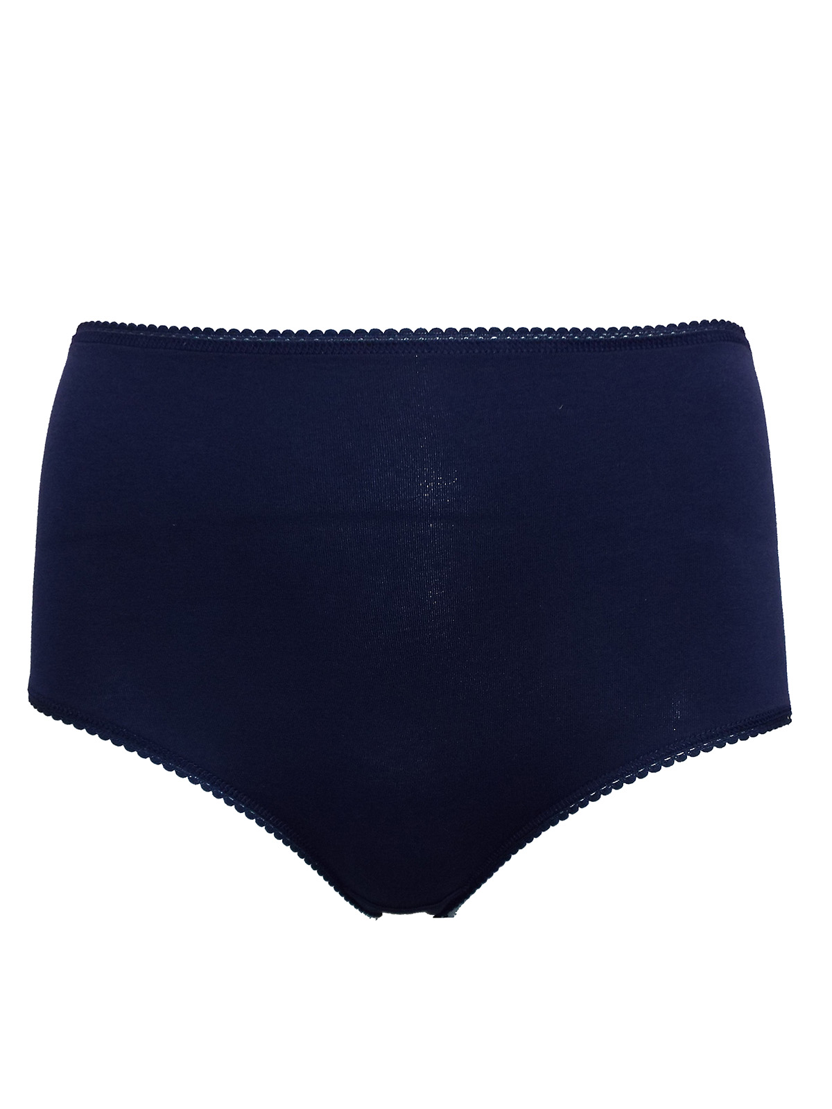 F&F - - F&F NAVY Cotton Rich High Rise Full Briefs - Size 10 to 18