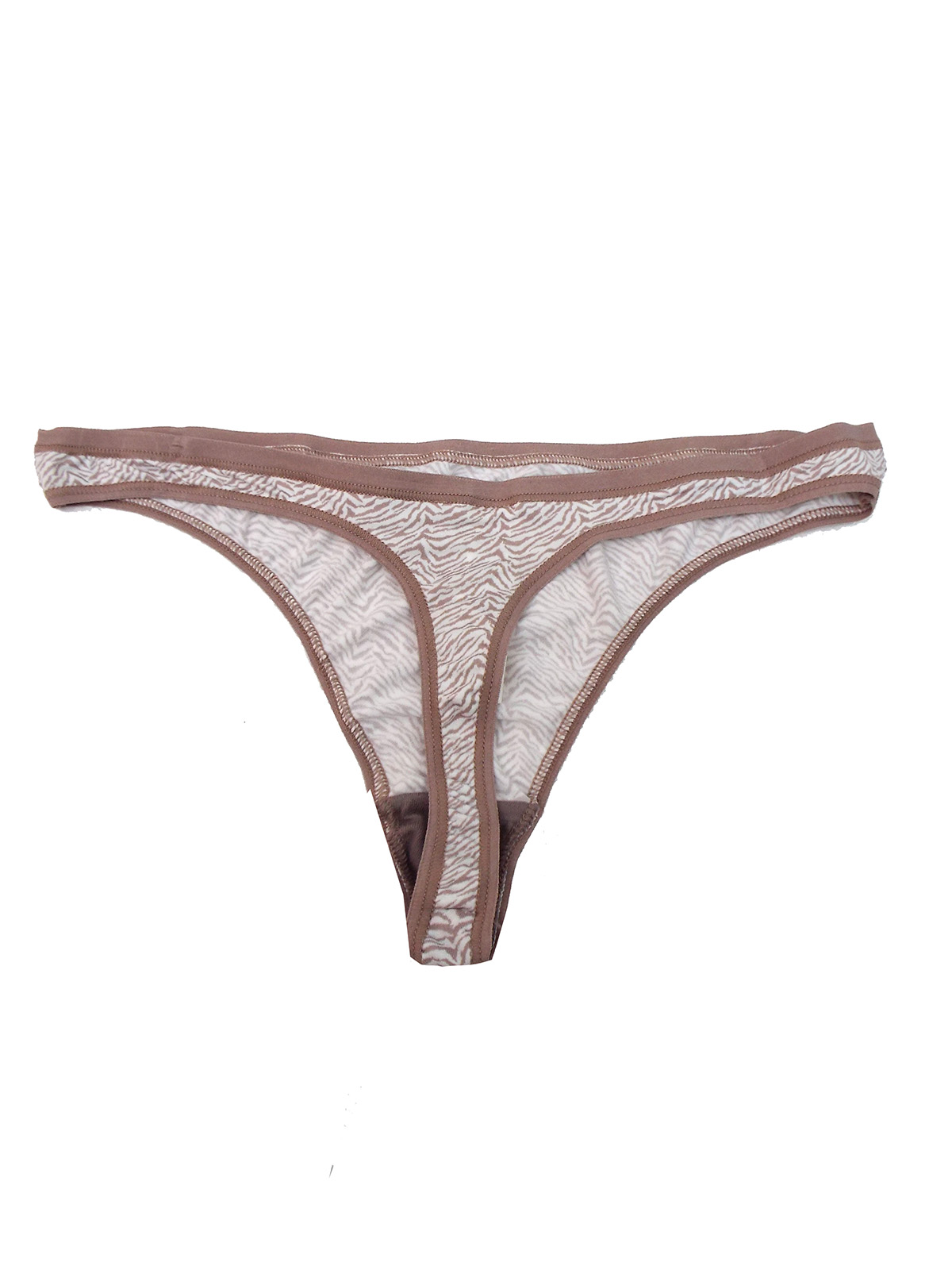 F&F - - F&F NATURAL No VPL Zebra Print Thong - Size 8 to 16