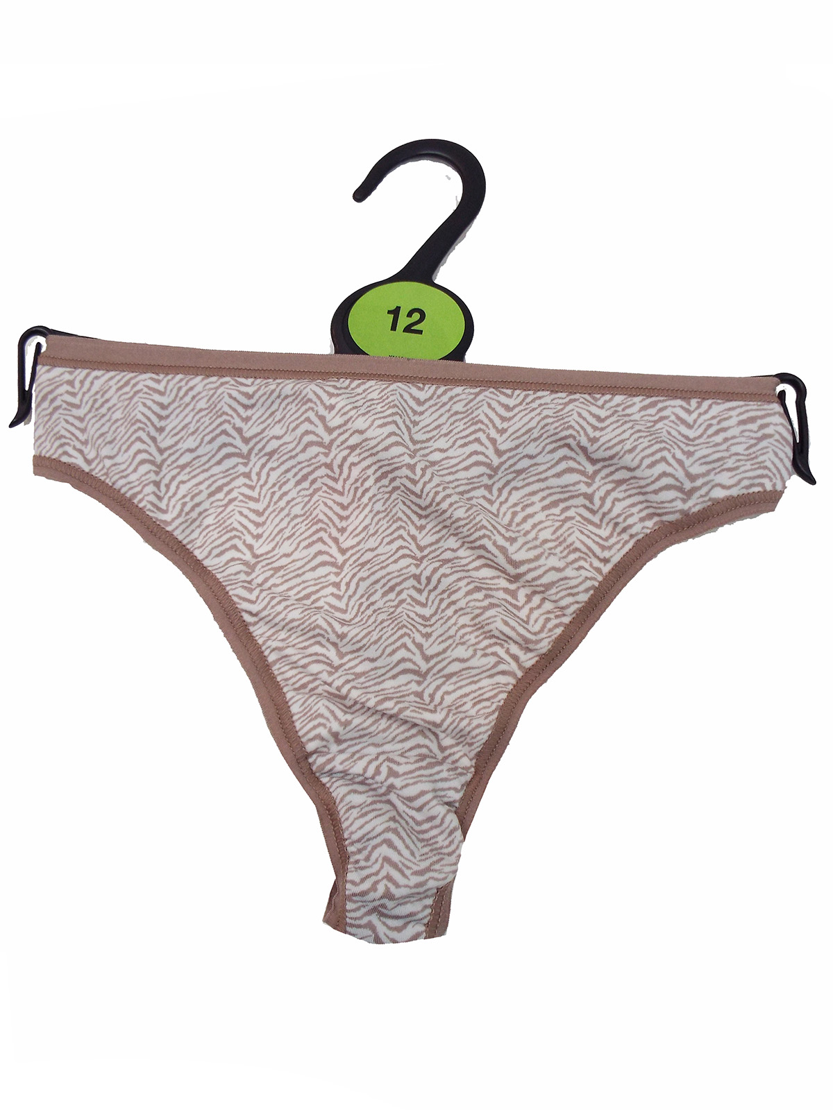 F&F - - F&F NATURAL No VPL Zebra Print Thong - Size 8 to 16