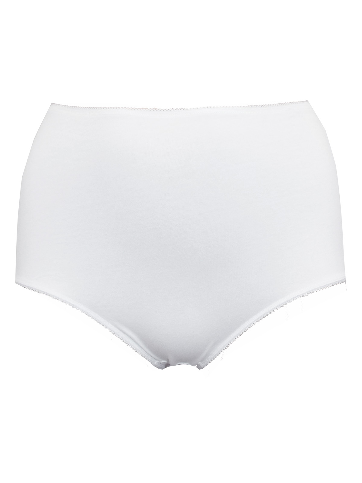 F&F - - F&F WHITE Pure Cotton High Rise Full Briefs - Plus Size 18 to 24