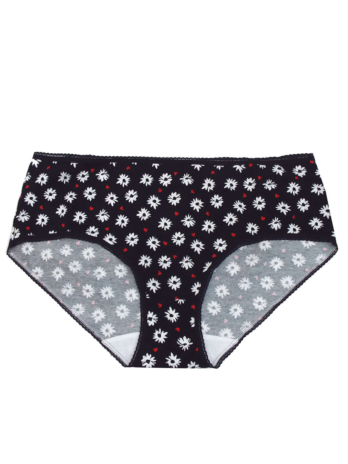 F&F - - F&F BLACK Floral Print Low Rise Shorts - Size 16 to 18