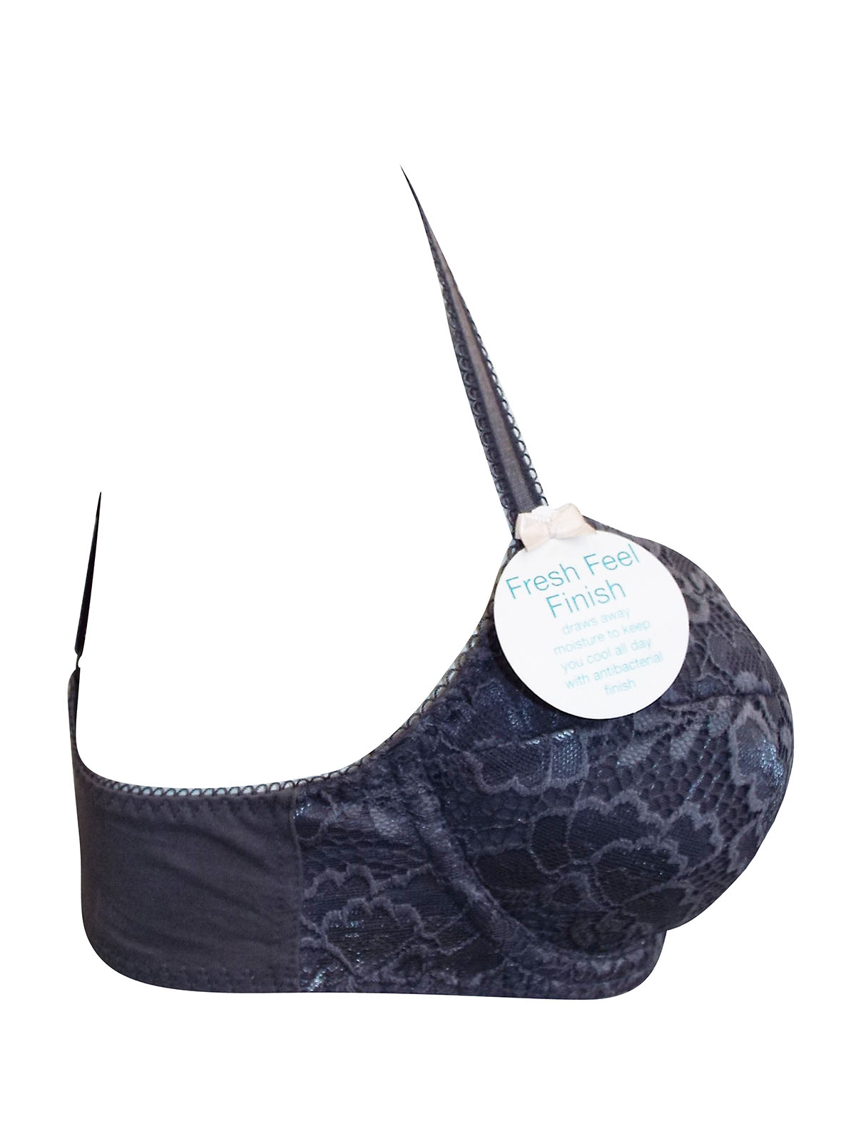 F&F - - F&F GREY Lace Padded & Wired Bra - Size 34 to 38 (B-C-D)