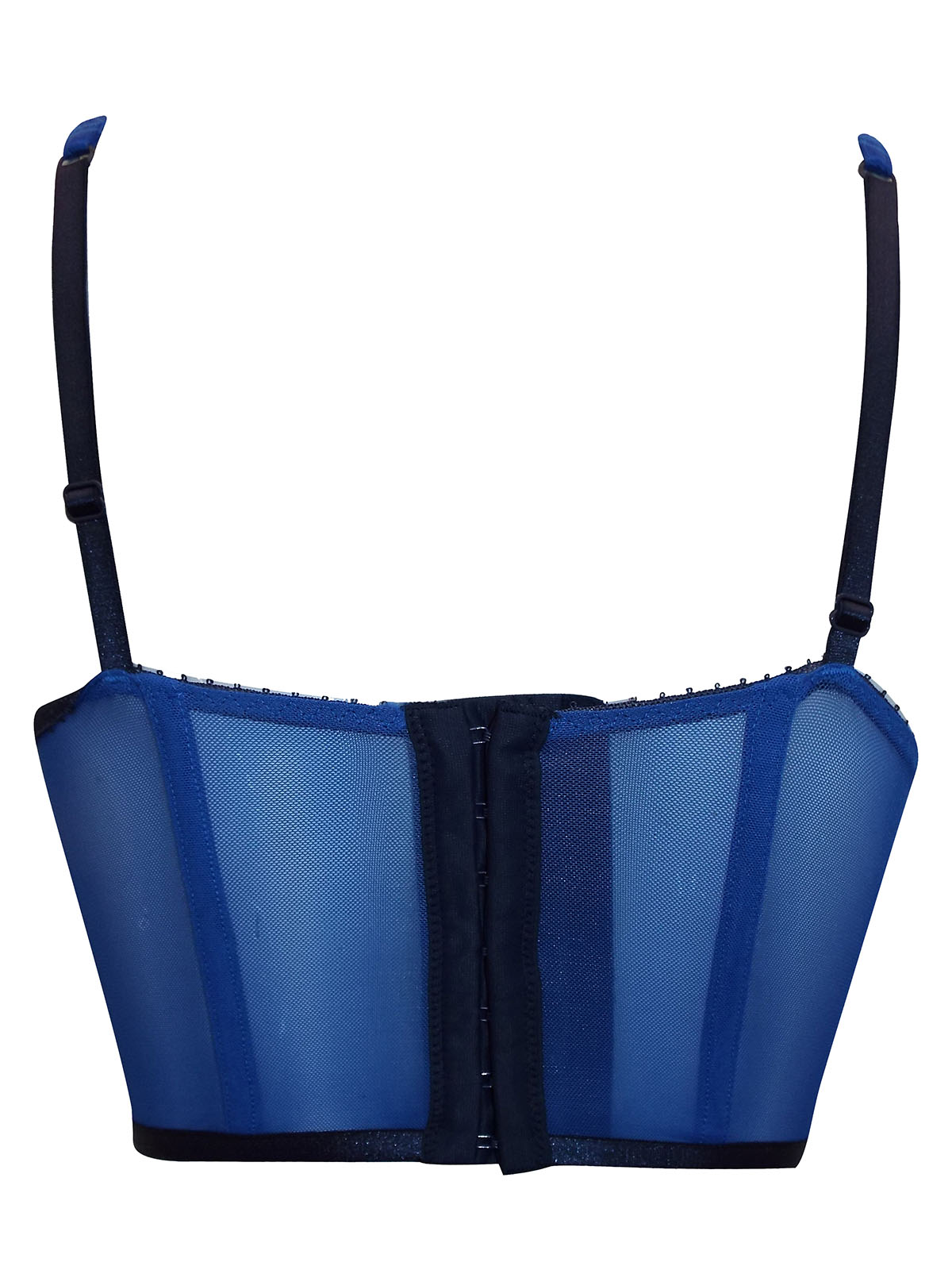 Topshop - - T0PSHOP COBALT Underwired Lace Longline Bra - Size 32 to 34 ...