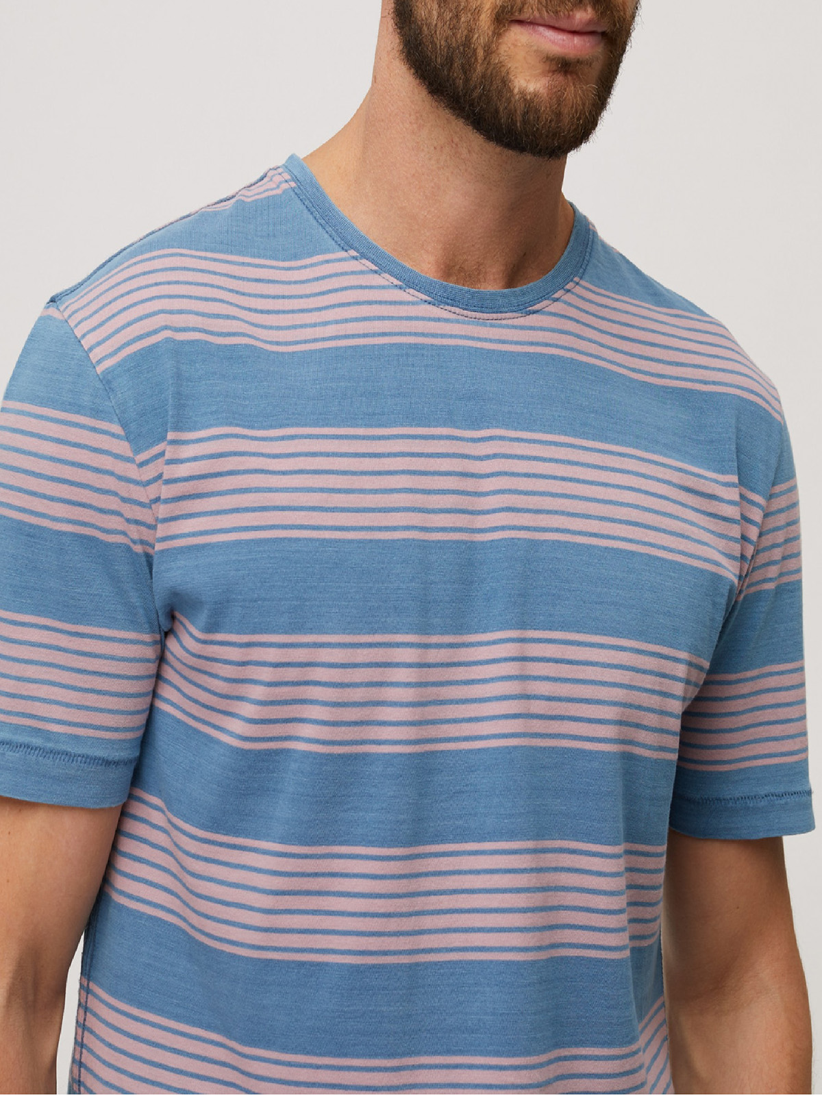 White Stuff - - WH1TE STUFF INDIGO Mens Giviota Indigo Stripe Tee ...
