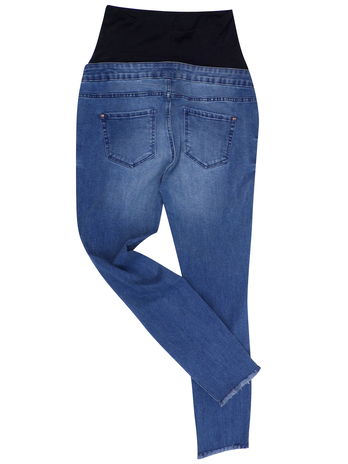 N3w L00k LIGHT-DENIM Distressed Over Bump Maternity Skinny Jeans - Size ...