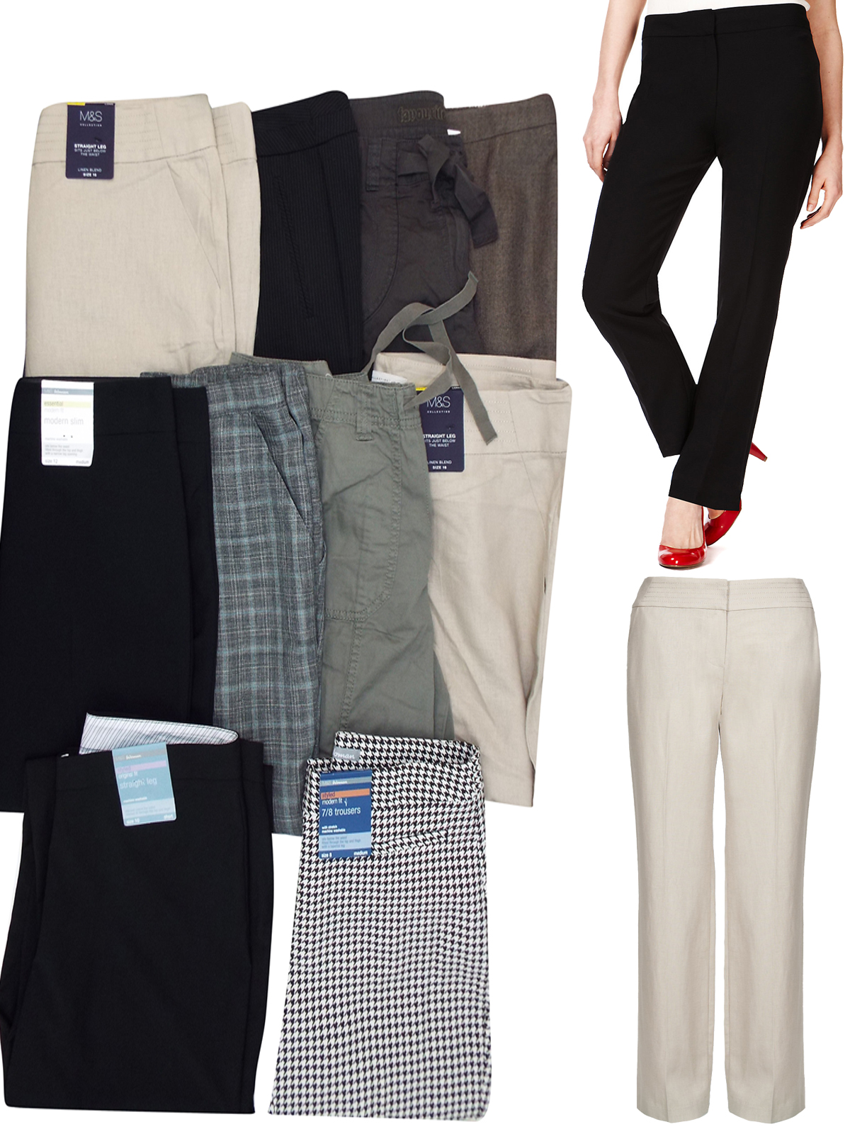 Marks and Spencer - - M&5 10pcs BNWT Assorted Ladies Trousers - Size 8 ...