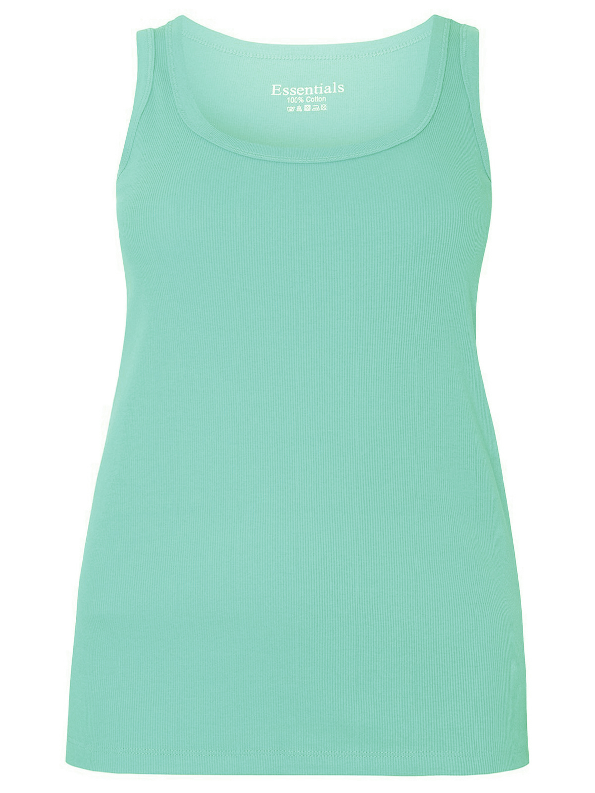 ASSORTED Pure Cotton Ribbed Sleeveless Vest - Plus Size 14 to 22/24