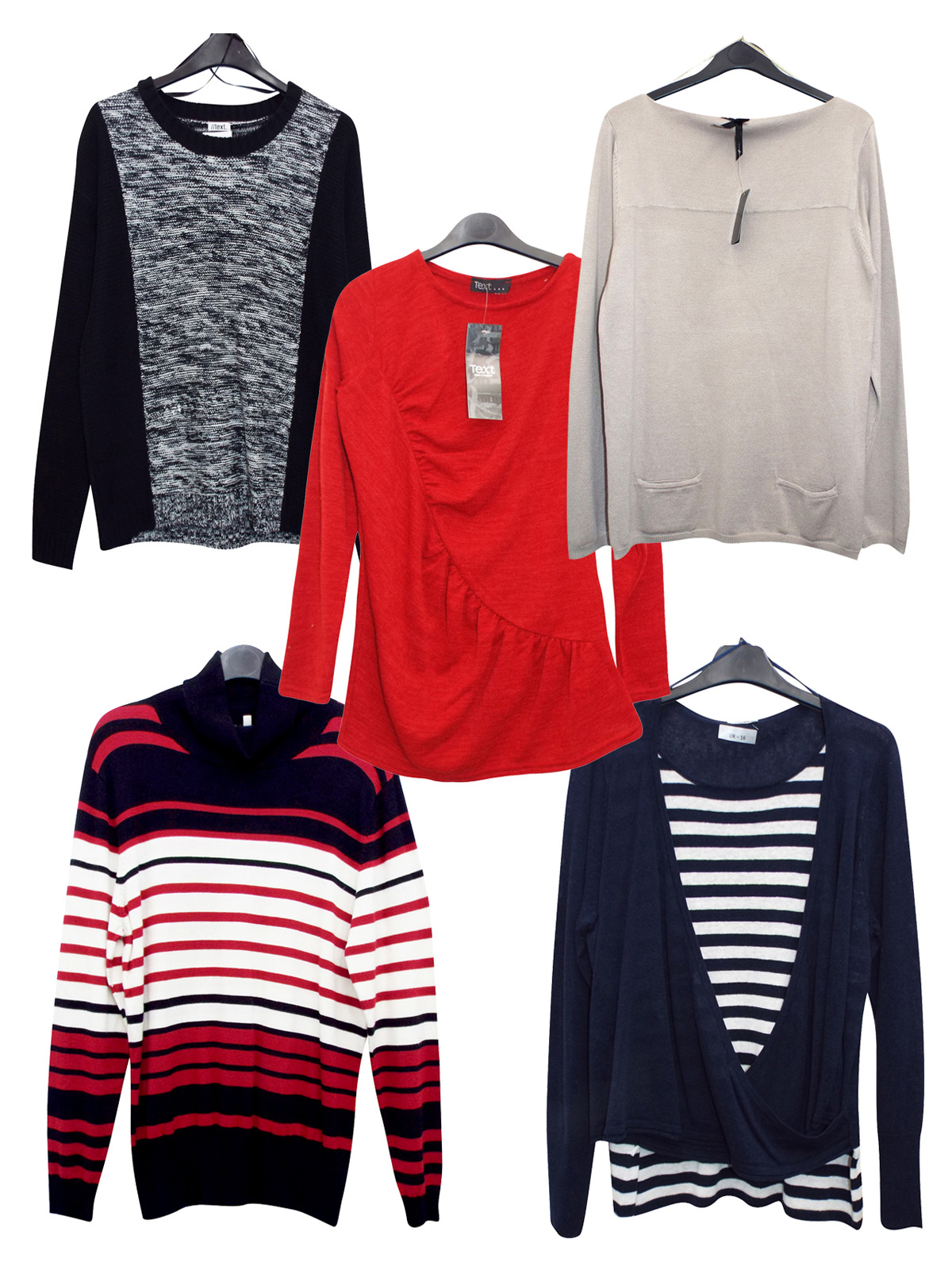 //text.. - - ASSORTED Ladies Long Sleeve Tops - Size 10 to 16