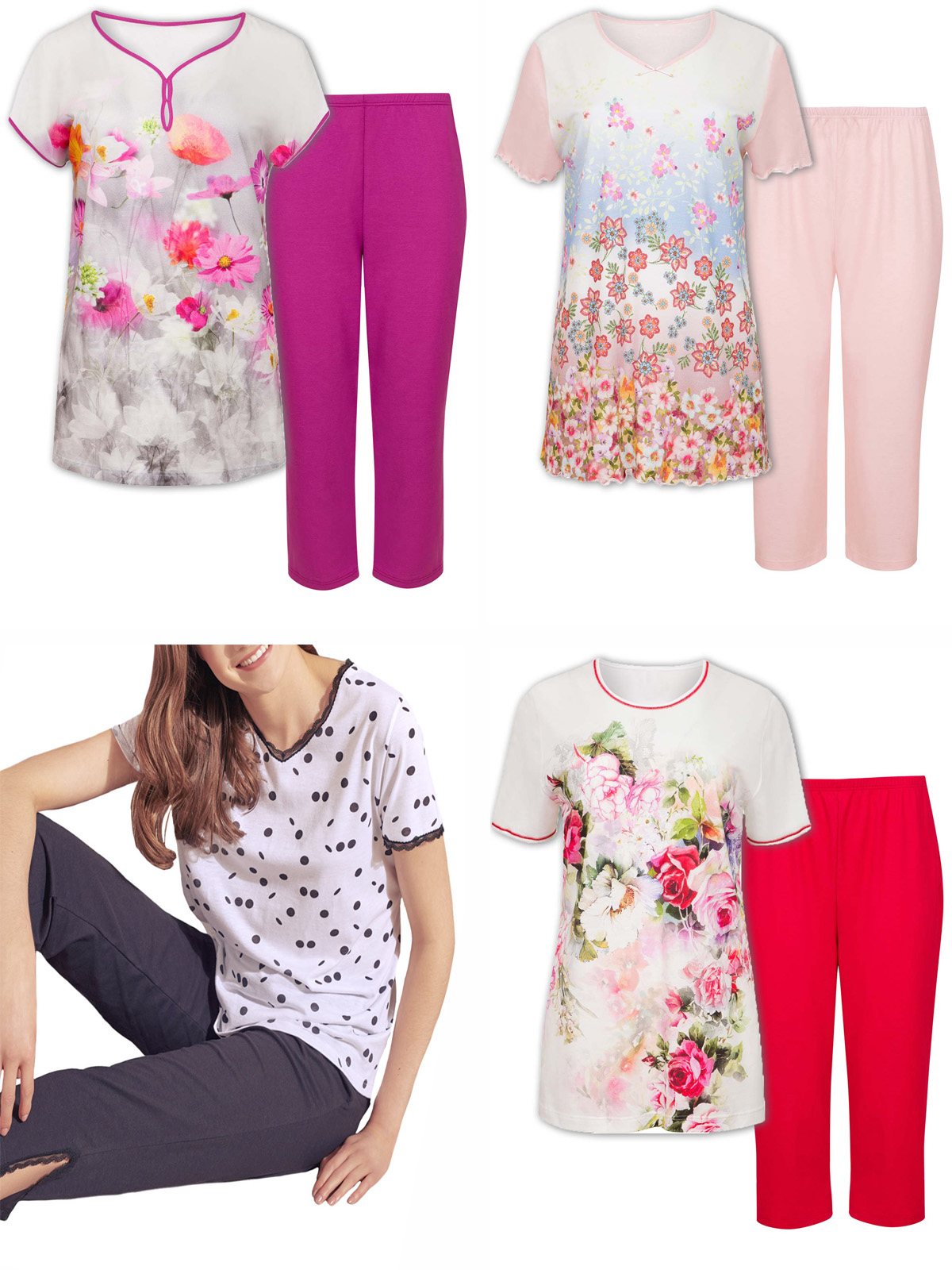 Cybele - - Cybele ASSORTED Cropped Pyjama Sets - Size 10