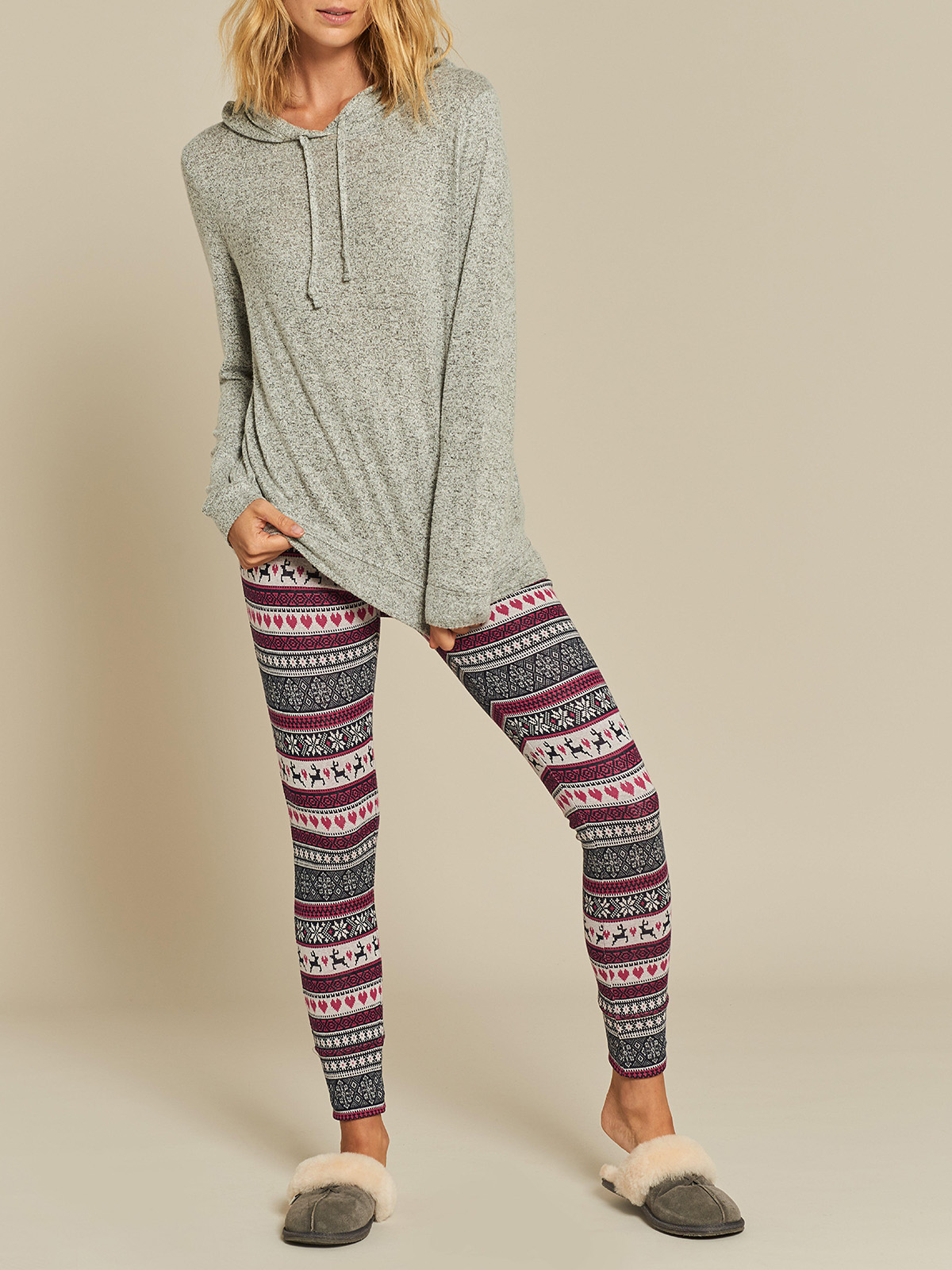 FAT FACE - - Fat Face MULTI Reindeer Jacquard Christmas Pyjama Bottoms ...