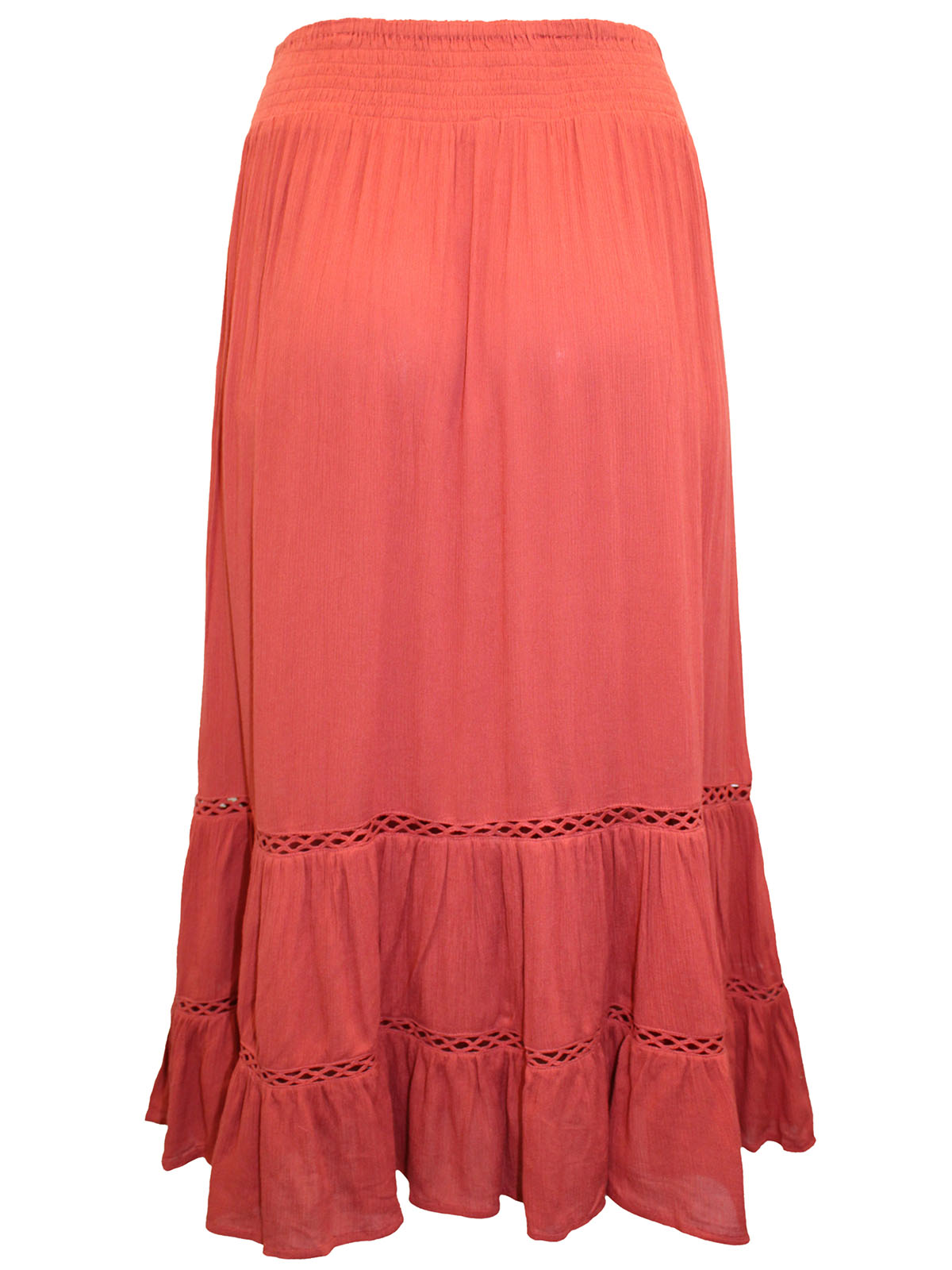 JD Williams - - CINNAMON Crinkle Lattice Trim Midi Skirt - Plus Size 18 ...