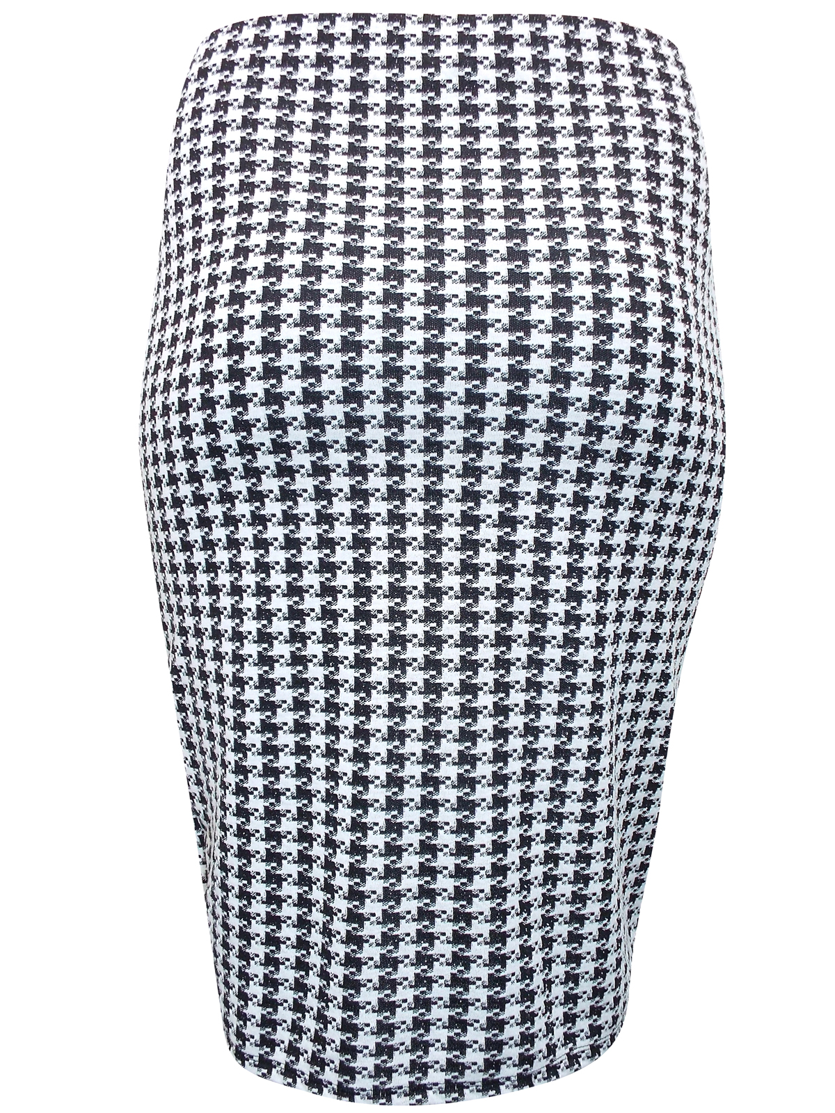 First Avenue BLACK Pull On Houndstooth Skirt - Size 14 to 16