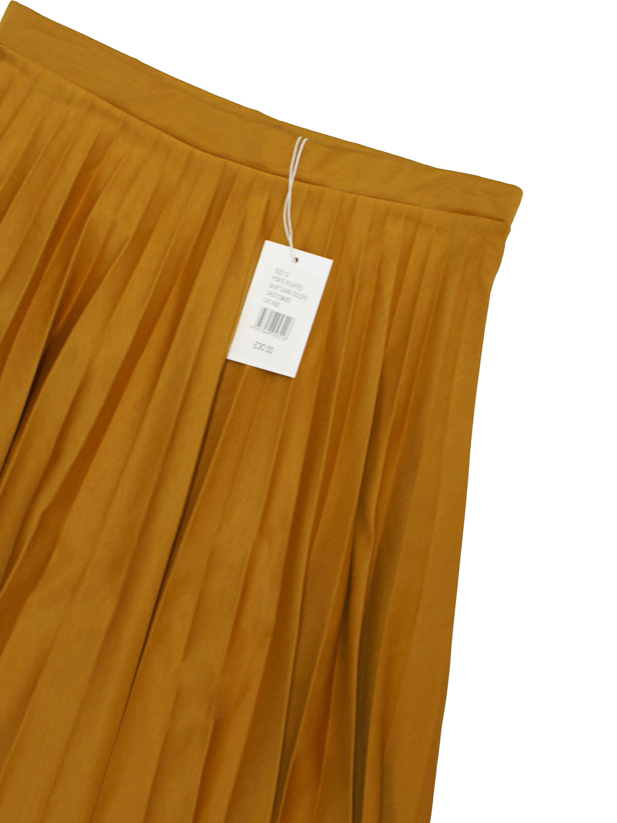 DARK-GOLD Pleated Ponte Skirt - Size 12 to 18