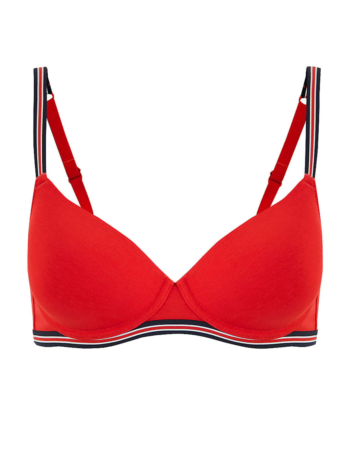 Marks and Spencer - - M&5 BRIGHT-RED Cotton Rich Underwired Full Cup ...