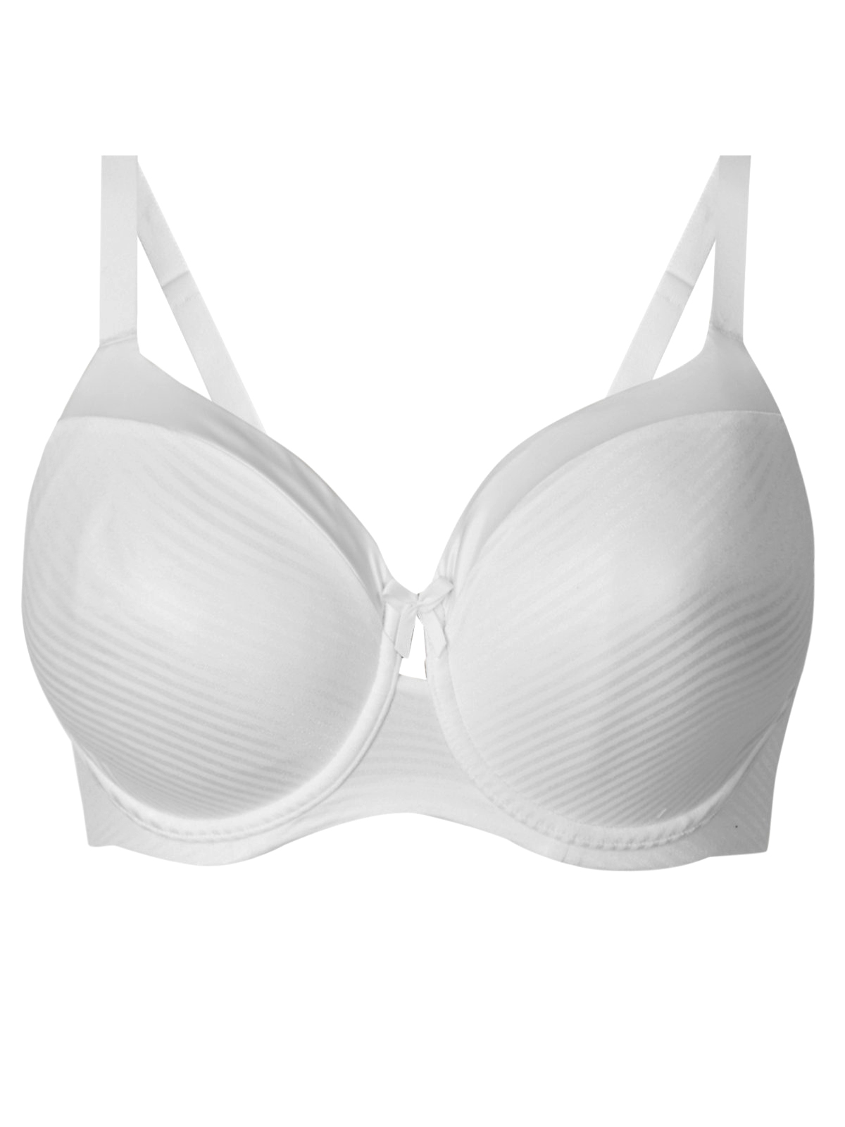 Marks and Spencer - - IRREGULAR - M&5 WHITE Striped Non-Padded Bra ...