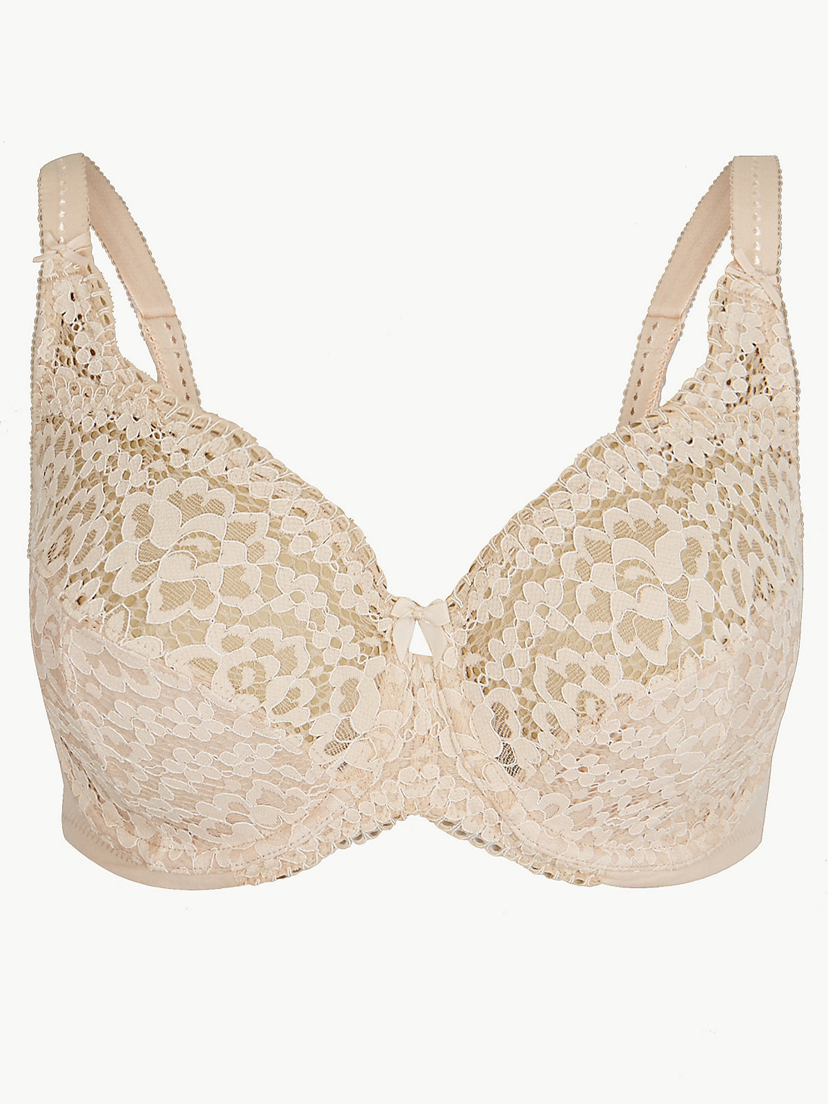 Marks And Spencer Mand5 Almond Vintage Lace Non Padded Full Cup Bra