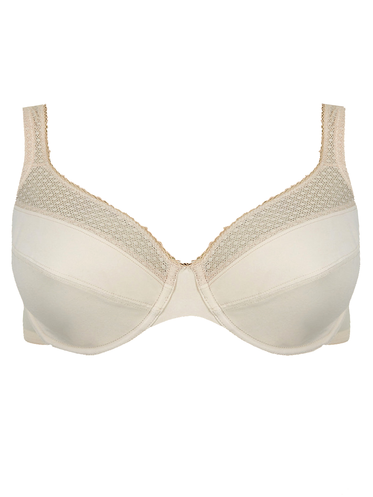 Marks and Spencer - - M&5 ALMOND Geo Lace Insert Non-Padded Minimiser ...