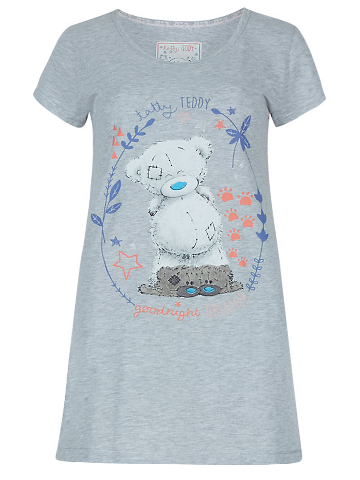 Marks and Spencer - - M&5 GREY Tatty Teddy Cotton Rich Pyjama Tunic ...