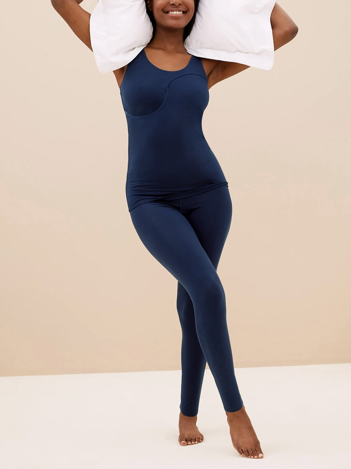 Marks and Spencer - - M&5 NAVY Flexifit Sleep Bra Vest - Size 8 to 22