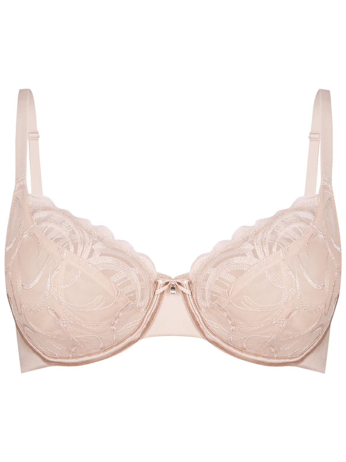 Marks and Spencer - - M&5 ALMOND Luxury Embroidered Non-Padded Full Cup ...