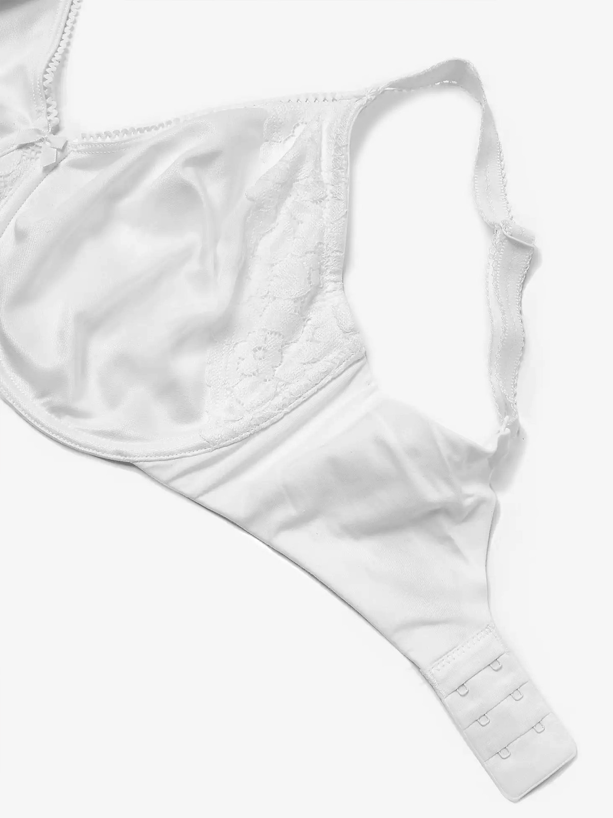 Marks and Spencer - - M&5 WHITE Cotton & Lace Wired Minimiser Bra ...