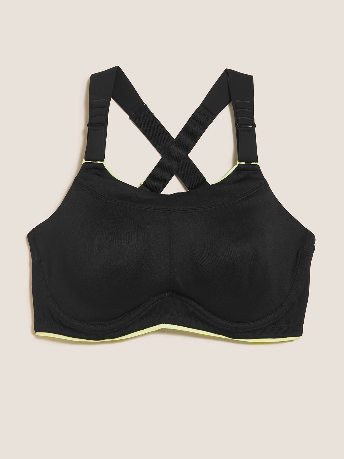 BLACK Ultimate Support Serious Sports Bra - Size 38 to 40 (C-F)