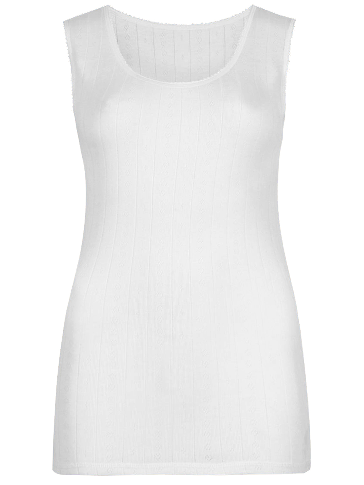 Marks and Spencer - - M&5 WHITE Thermal Pointelle Built-Up Shoulder ...