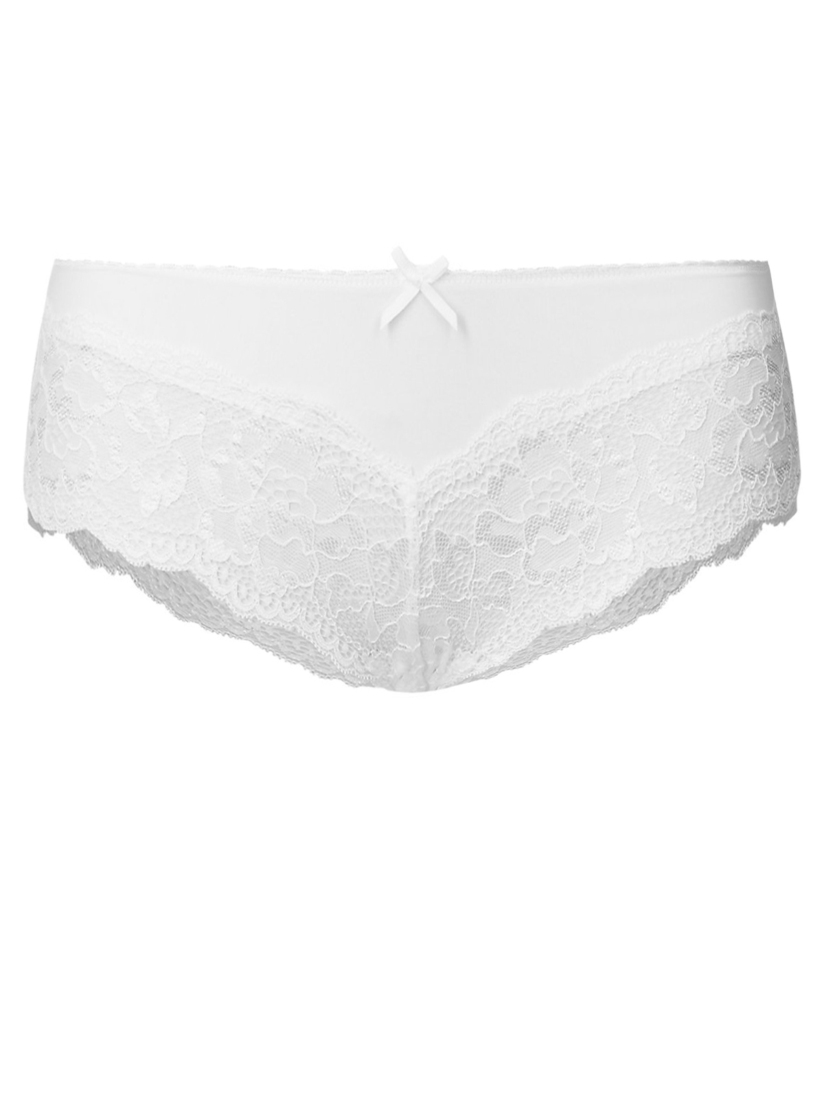 Marks And Spencer Mand5 White Floral Lace Brazilian Knickers Size 6