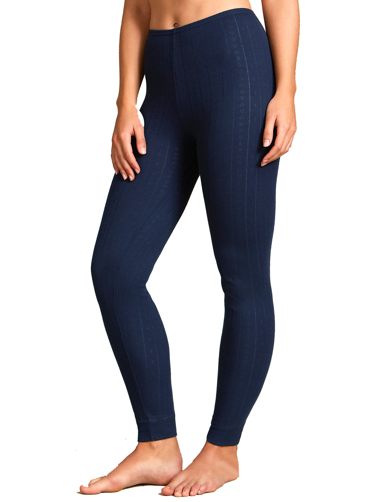 Marks And Spencer M 5 NAVY Thermal Ankle Length Leggings Size 6 To 22