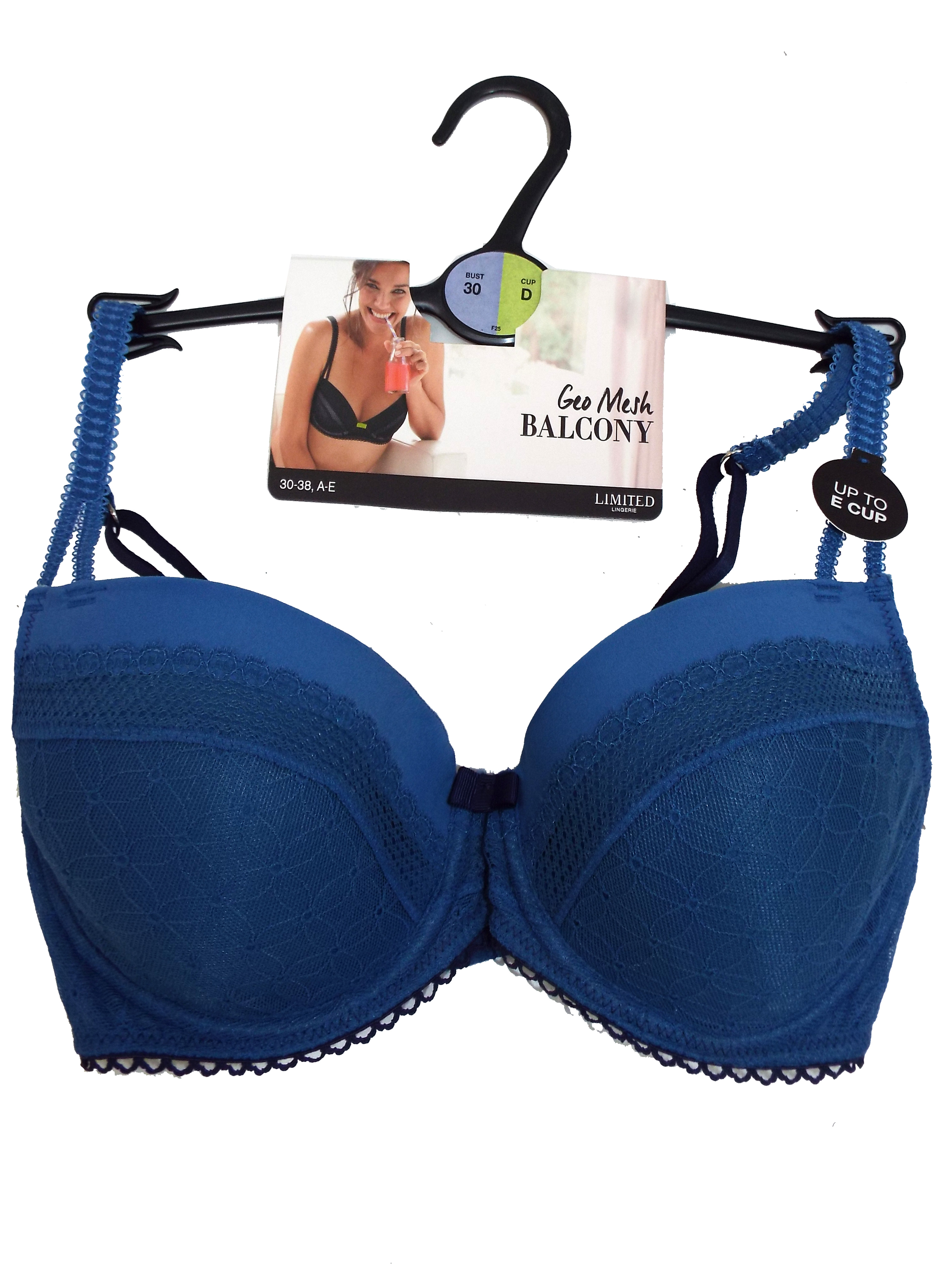 Marks And Spencer Mand5 Blue Lace Padded Balcony Bra Size 30 To 38 A B C D Dd