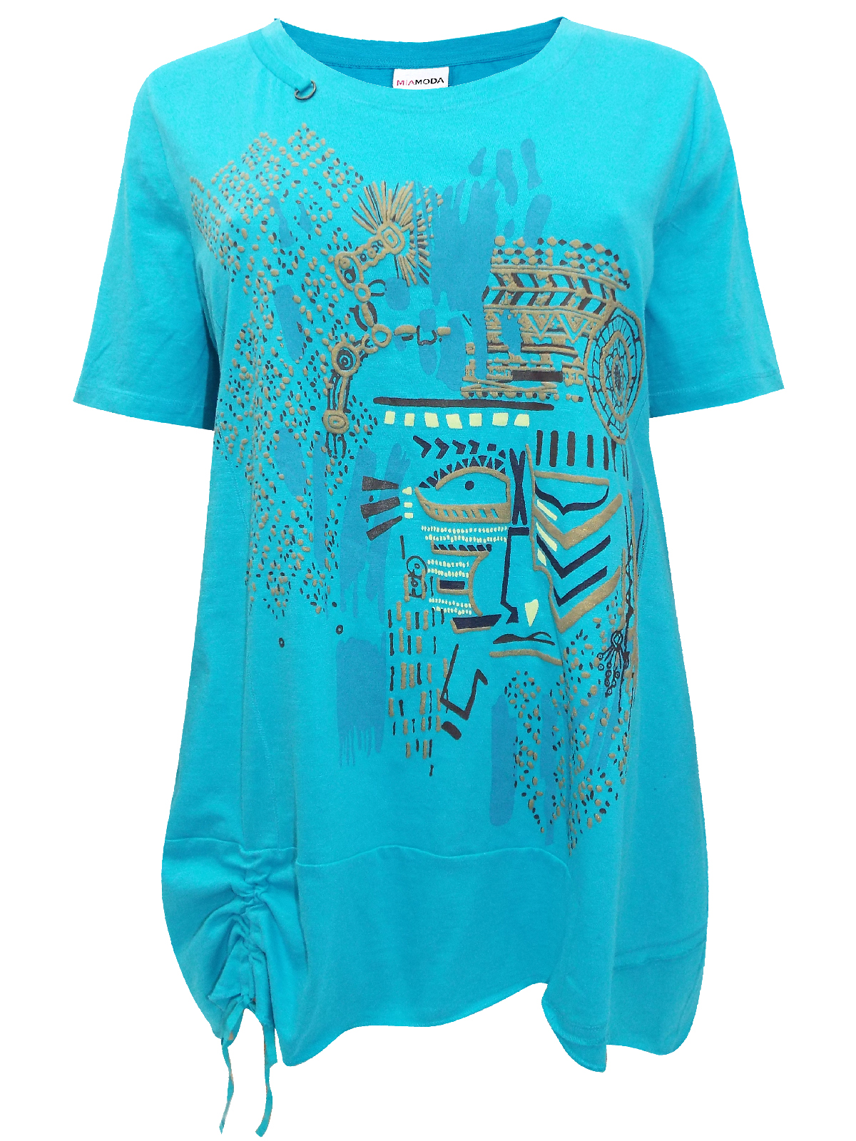 Wholesale Knitwear by Mia Moda - - Mia Moda AQUA Pure Cotton Ruched Hem ...