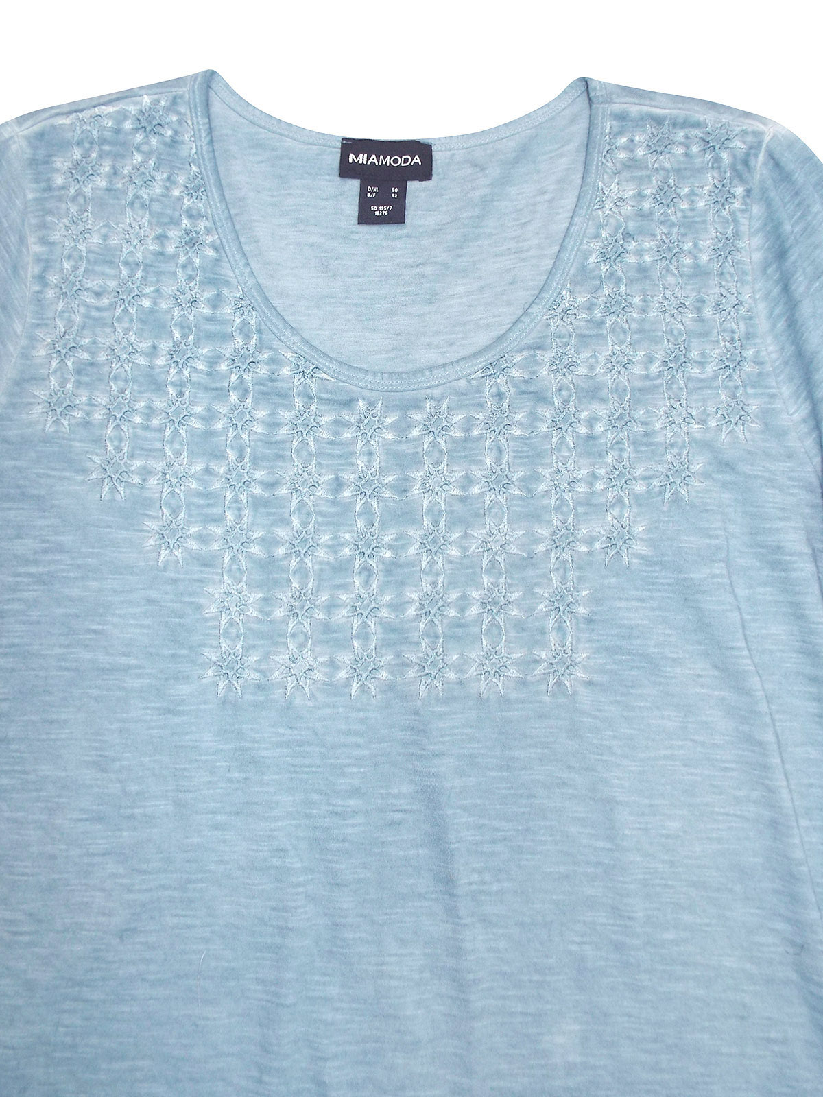 Wholesale Knitwear by Mia Moda - - Mia Moda BLUE Pure Cotton Floral ...