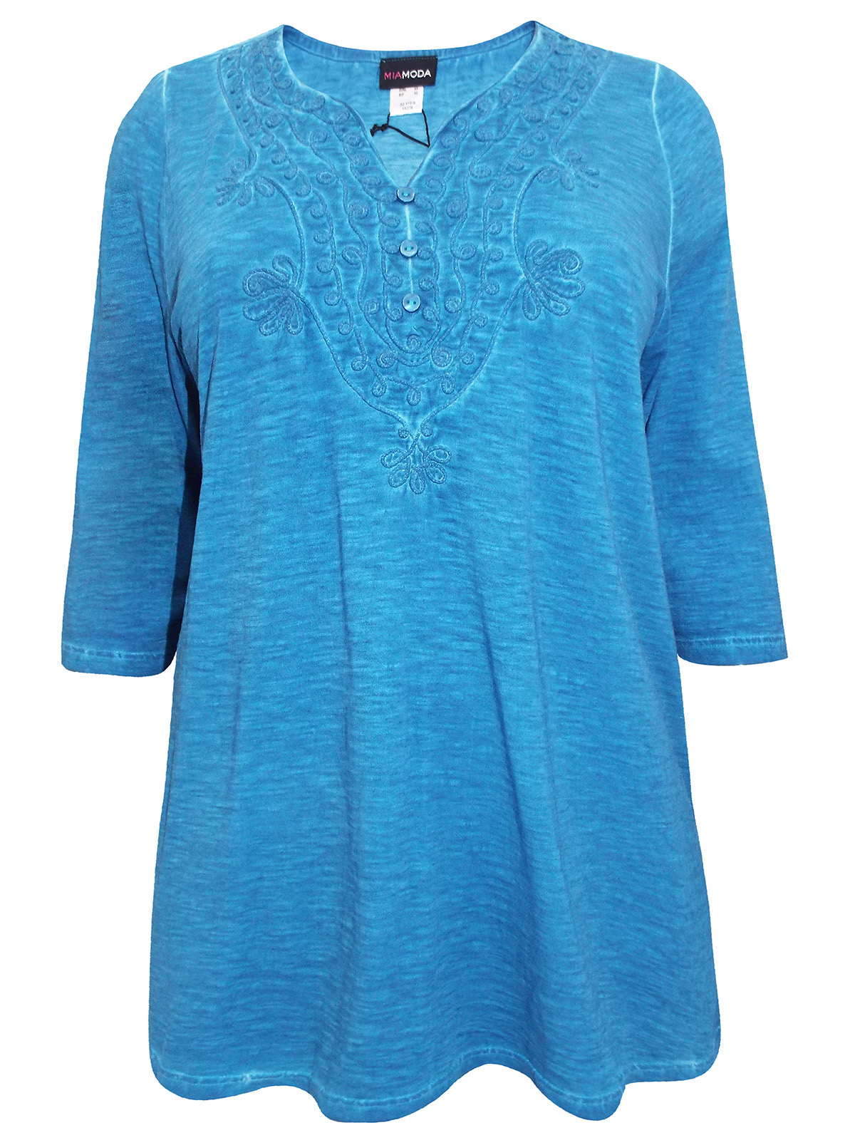 Wholesale Knitwear by Mia Moda - - Mia Moda BLUE Pure Cotton Button ...