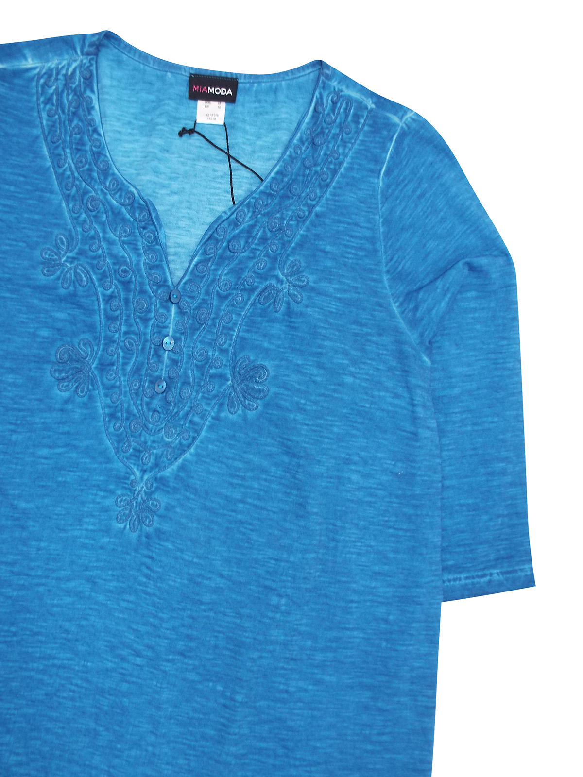 Wholesale Knitwear by Mia Moda - - Mia Moda BLUE Pure Cotton Button ...