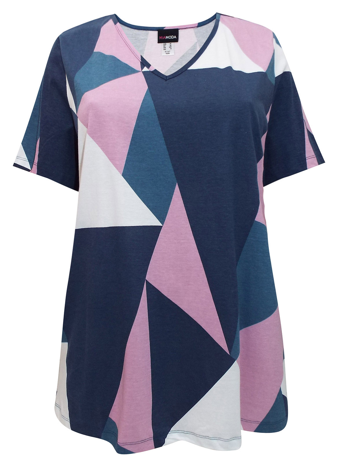 Wholesale Knitwear by Mia Moda - - Mia Moda NAVY Modal Blend Geo ...