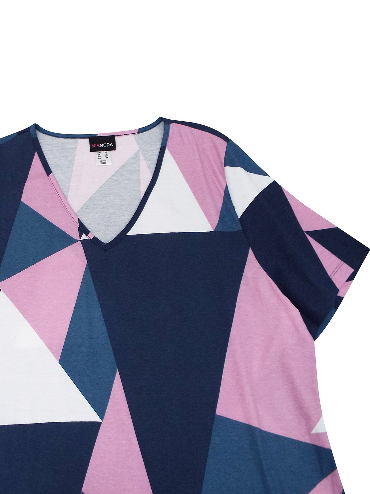 Wholesale Knitwear by Mia Moda - - Mia Moda NAVY Modal Blend Geo ...