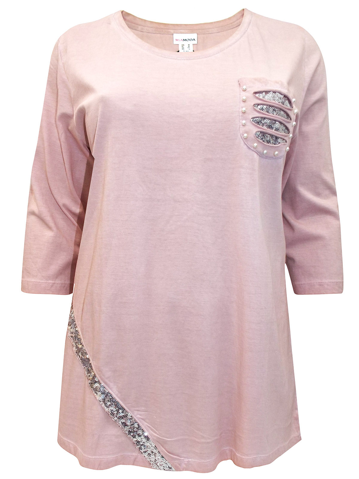 Wholesale Knitwear by Mia Moda - - Mia Moda PINK Pure Cotton Sequin ...