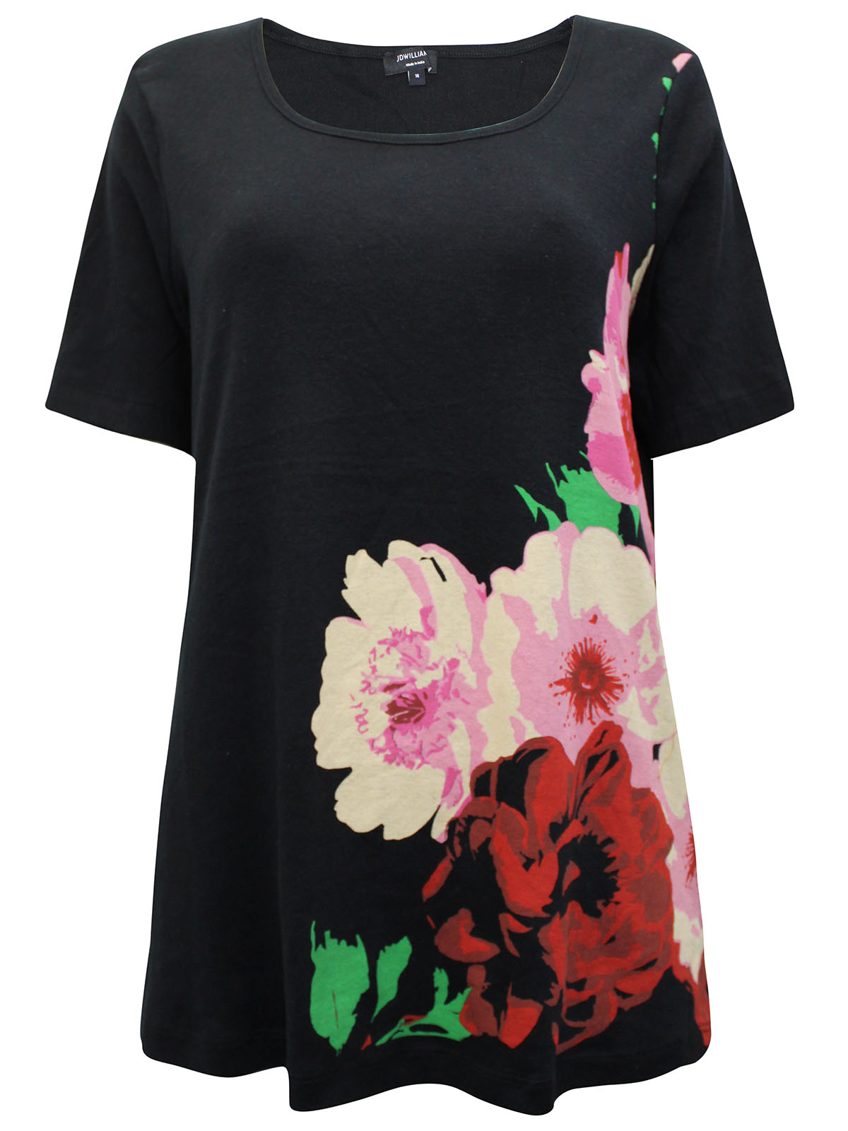 JD Williams - - JD Williams BLACK Pure Cotton Placement Print T-Shirt ...